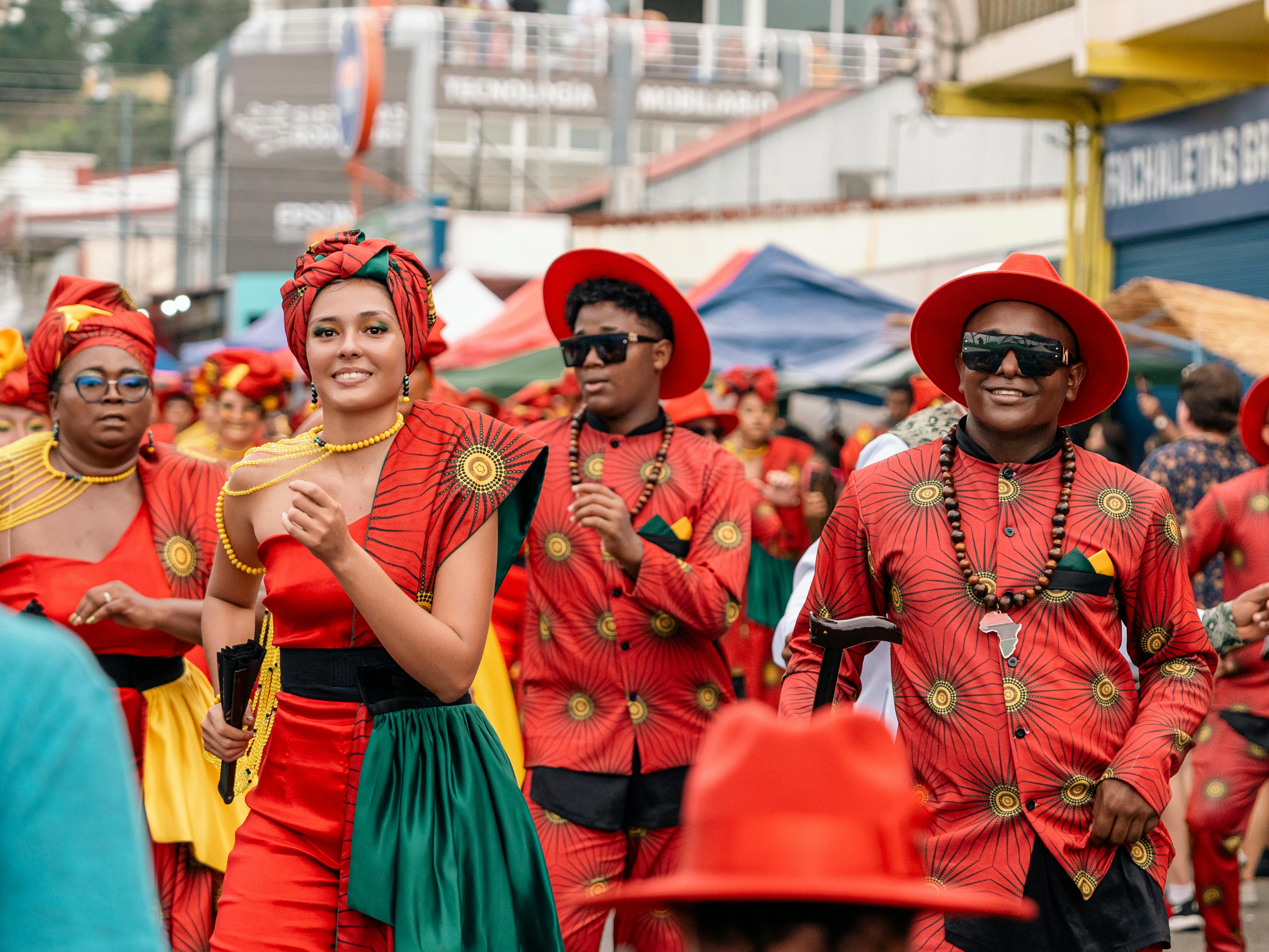 Vibrant Afro-Culture Festival Parade in Limón · Free Stock Photo
