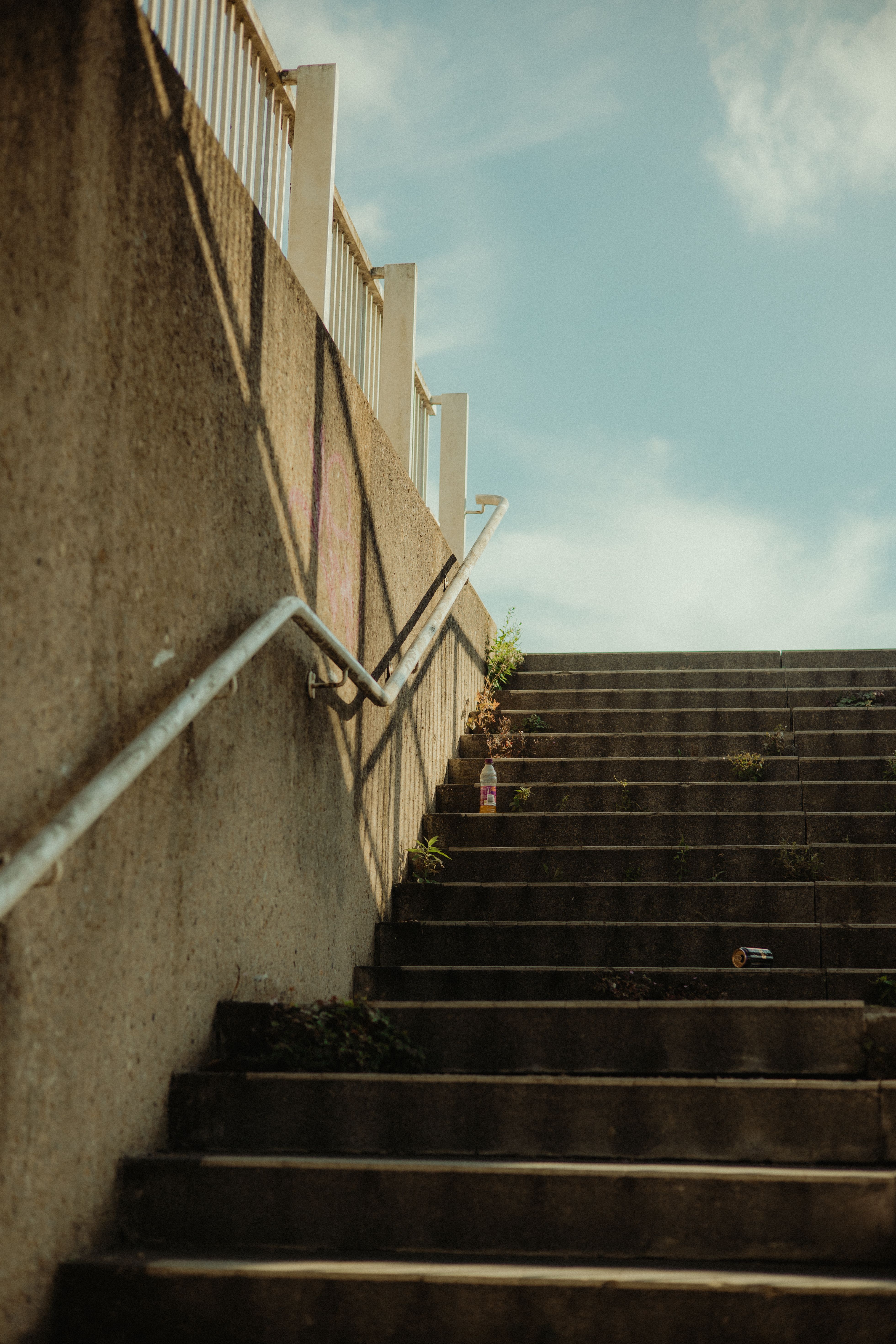 A person walking up some stairs · Free Stock Photo