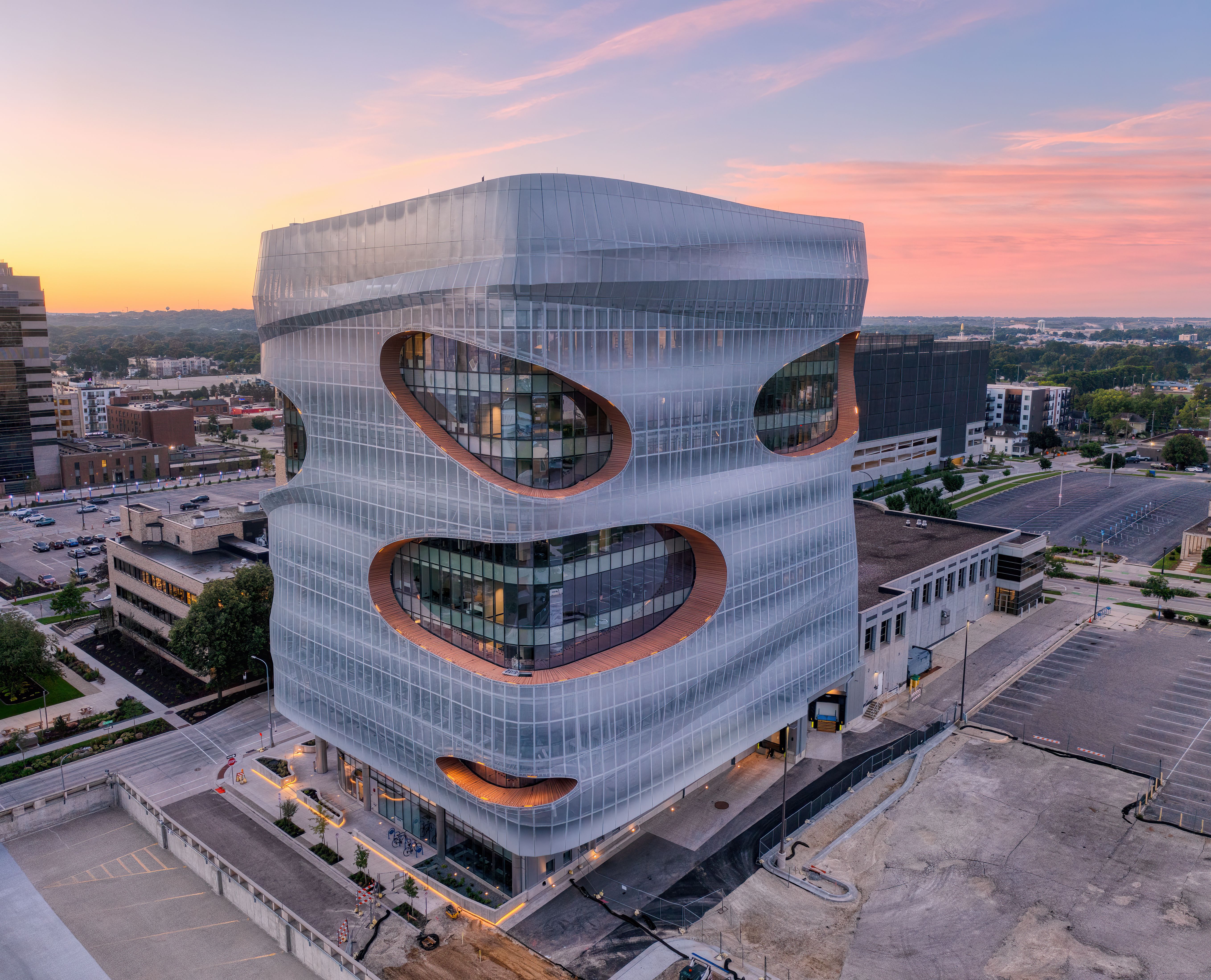 Aerial View of the Mayo Clinic Modern Building in Rochester, Minnesota ...