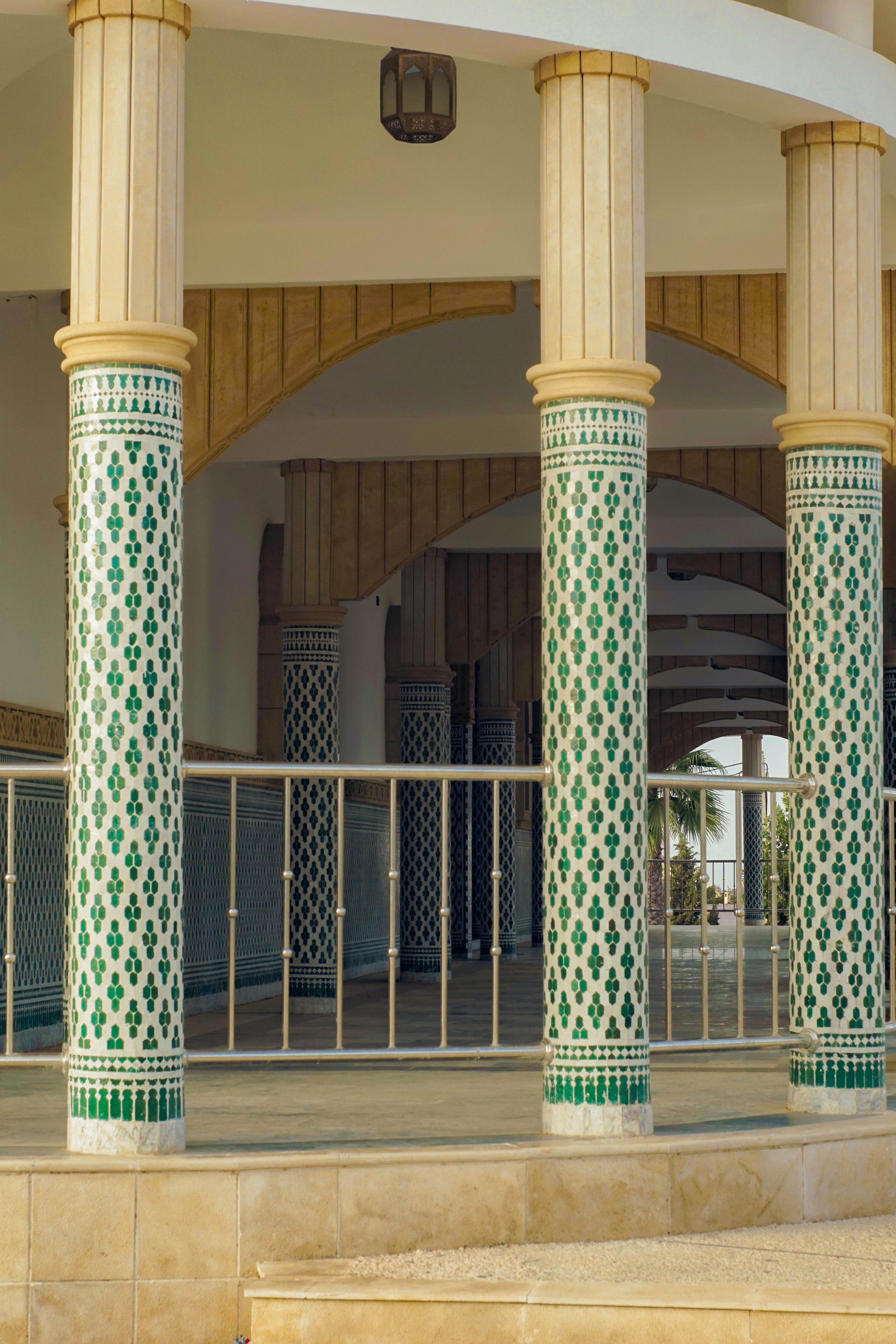 Building Exterior and Columns of Great Mosque of Touba in Senegal ...
