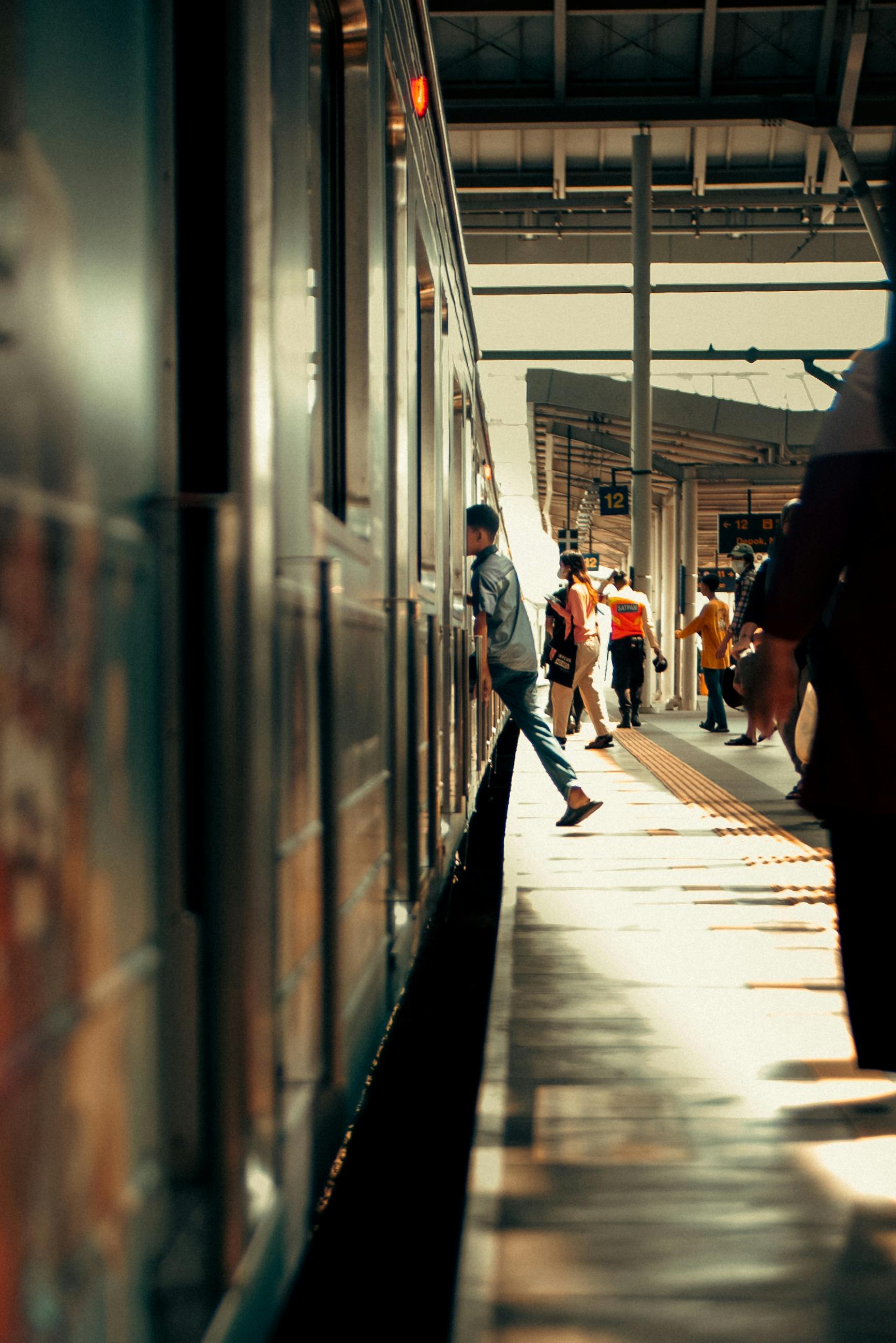 People Boarding Train at Jakarta Station · Free Stock Photo