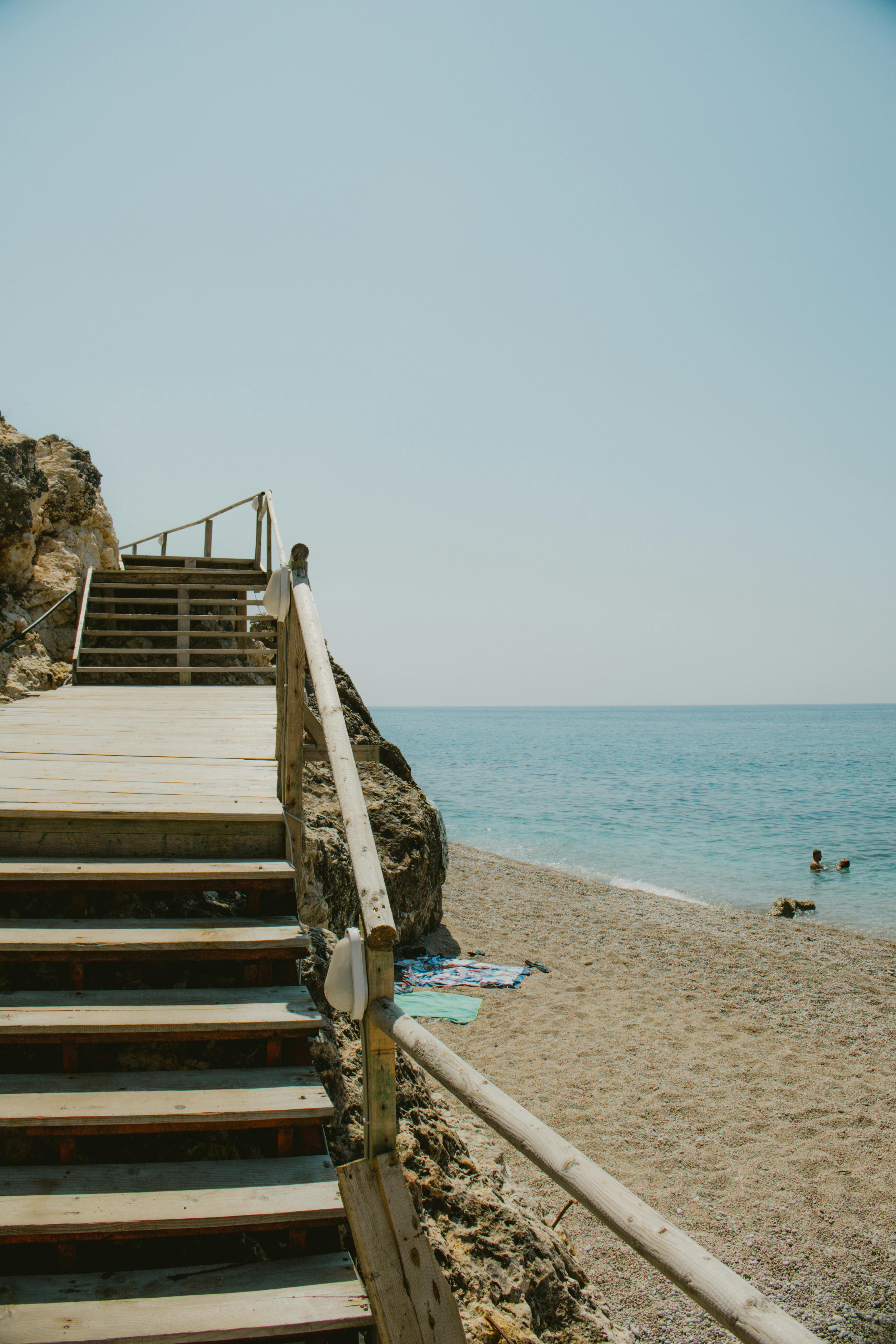 Scenic Beach View with Staircase in Vlora, Albania · Free Stock Photo