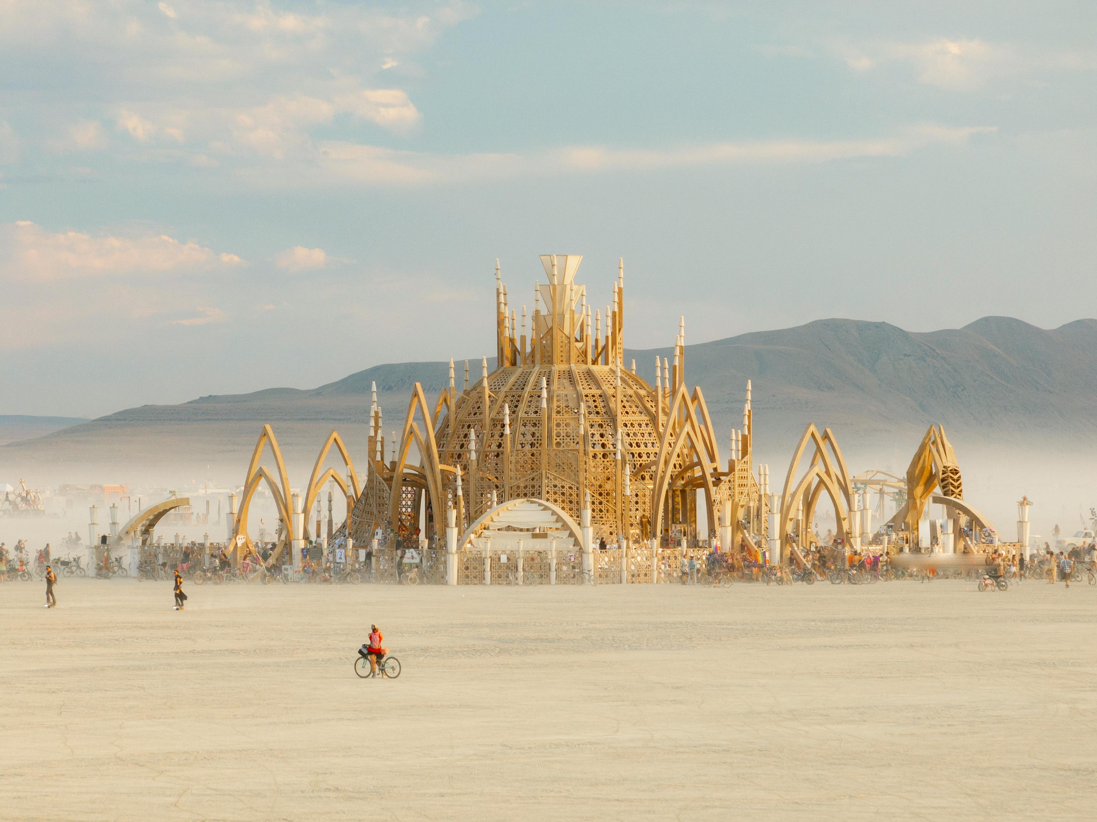 Building of the Burning Man Festival in Black Rock Desert · Free Stock ...
