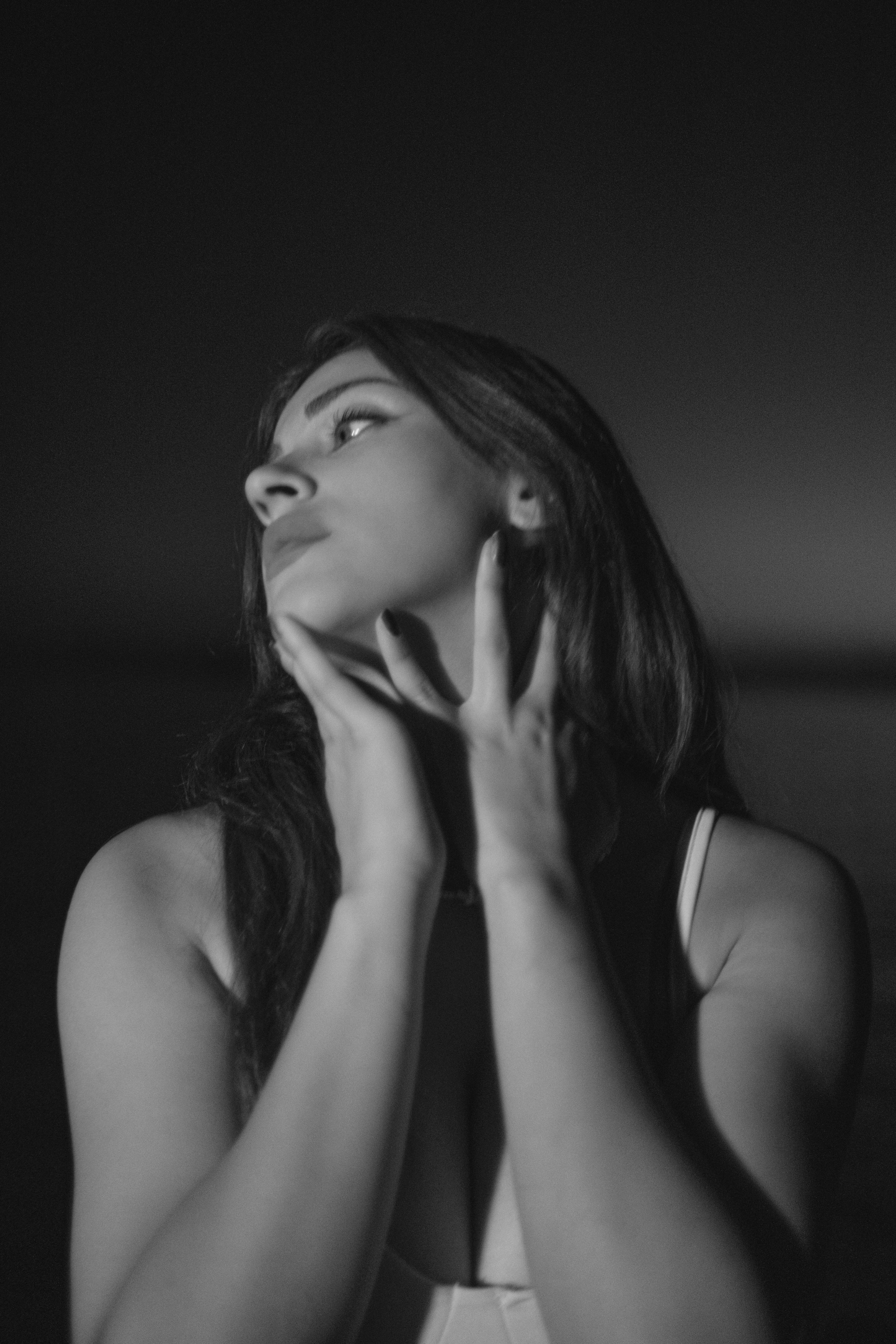 Gray scale Photo of a Woman · Free Stock Photo