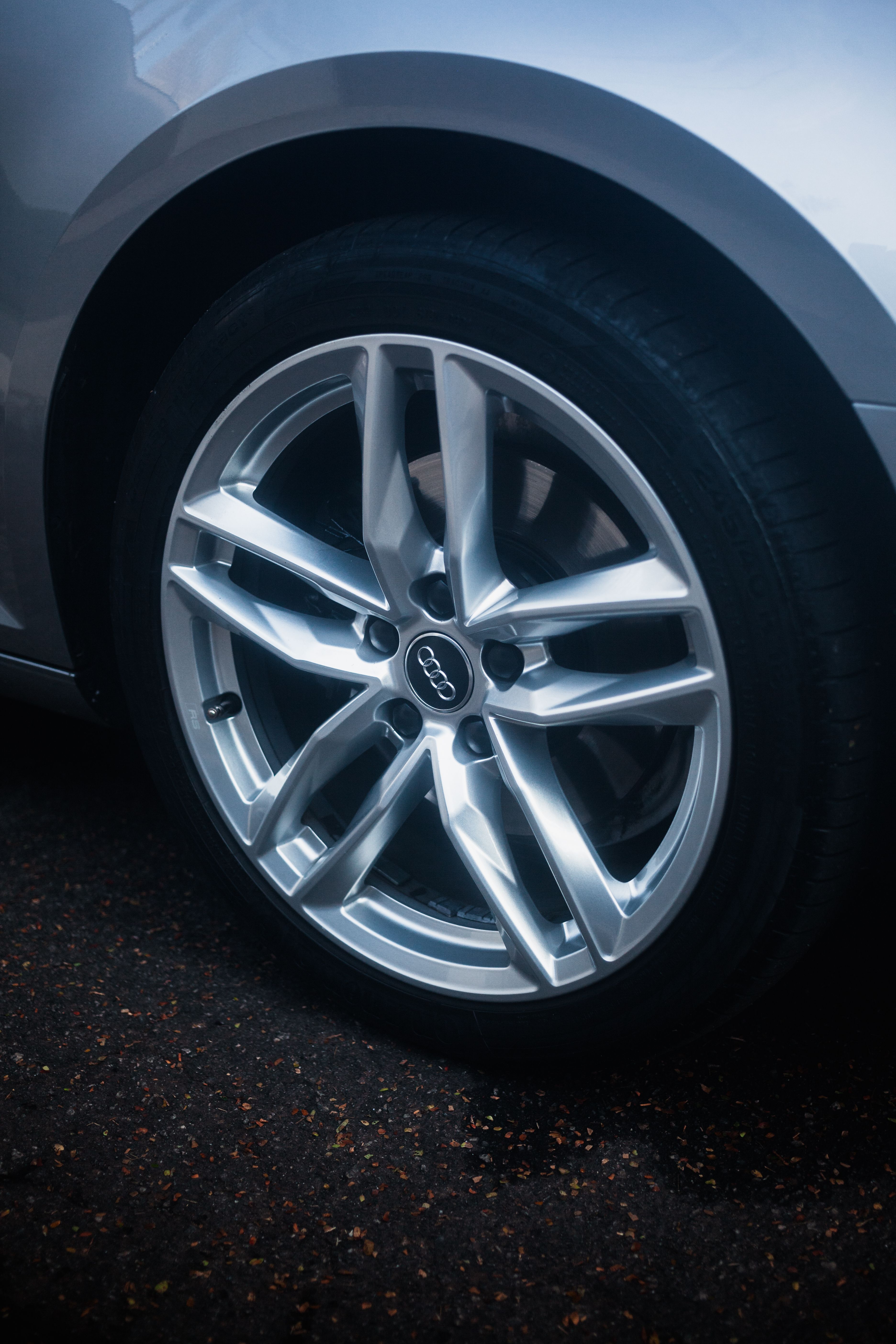 Close-up of a Wheel of an Audi Car · Free Stock Photo