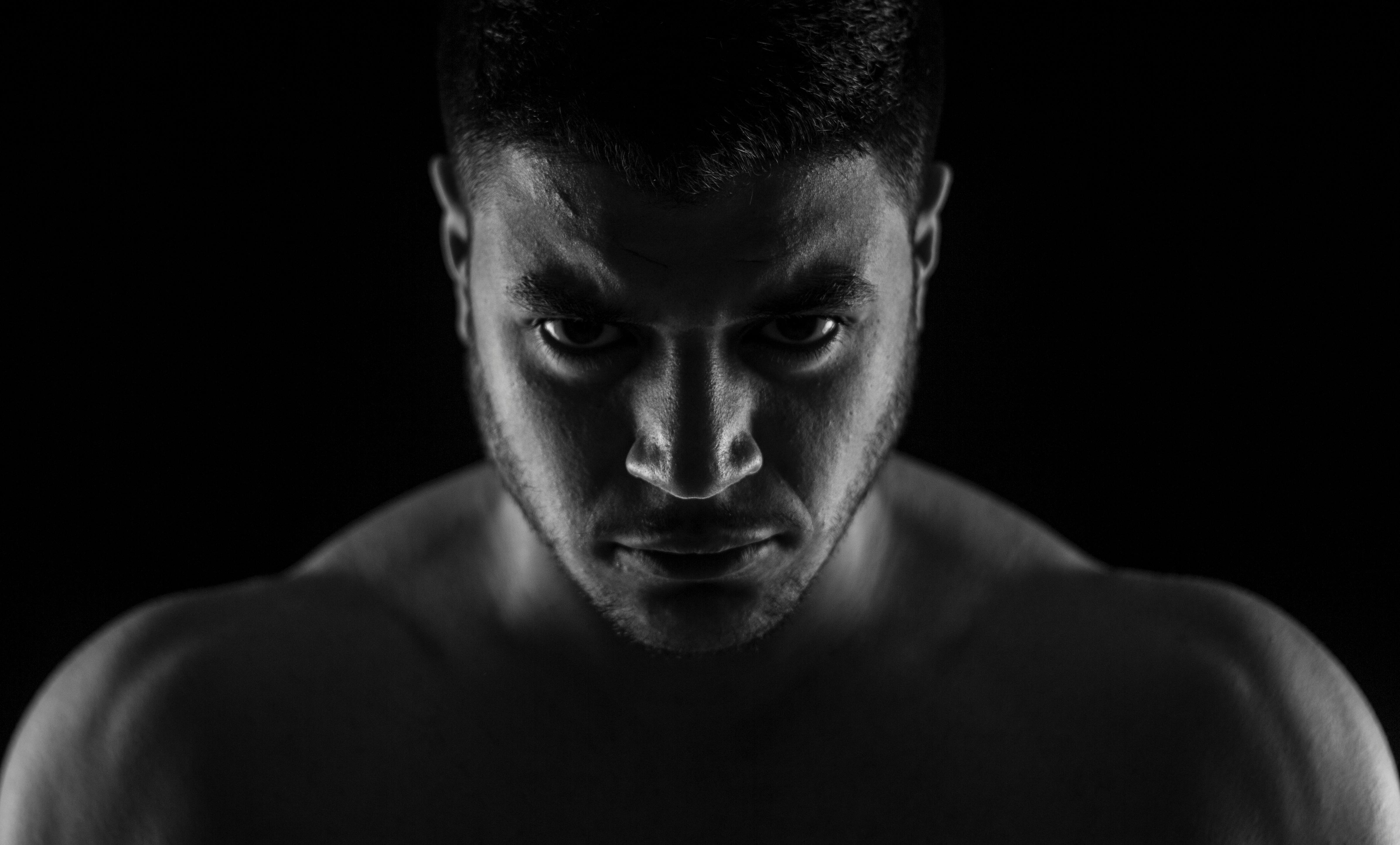 Shirtless Man in Rage · Free Stock Photo