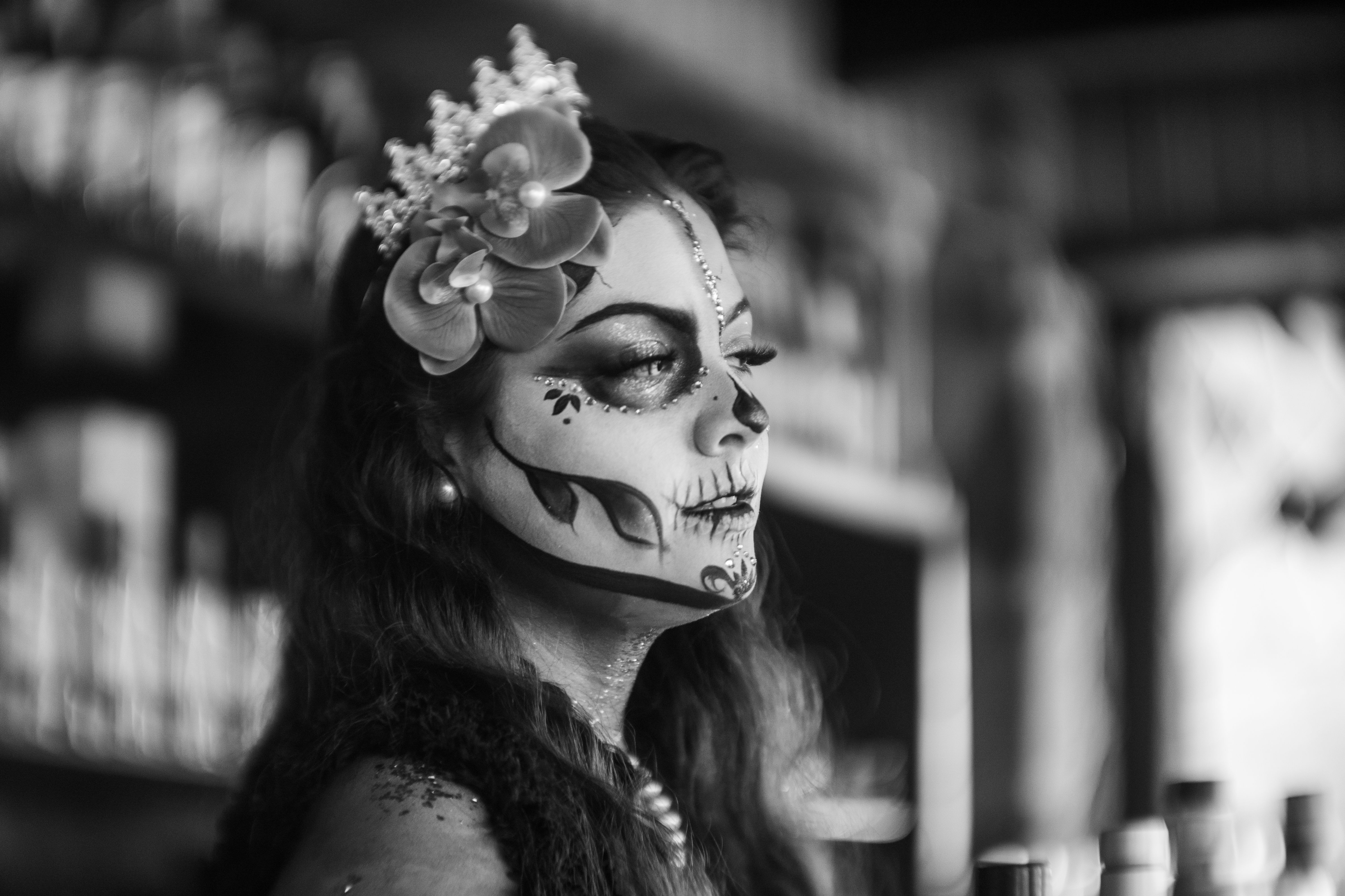 La Catrina Makeup for Day of the Dead Celebration · Free Stock Photo