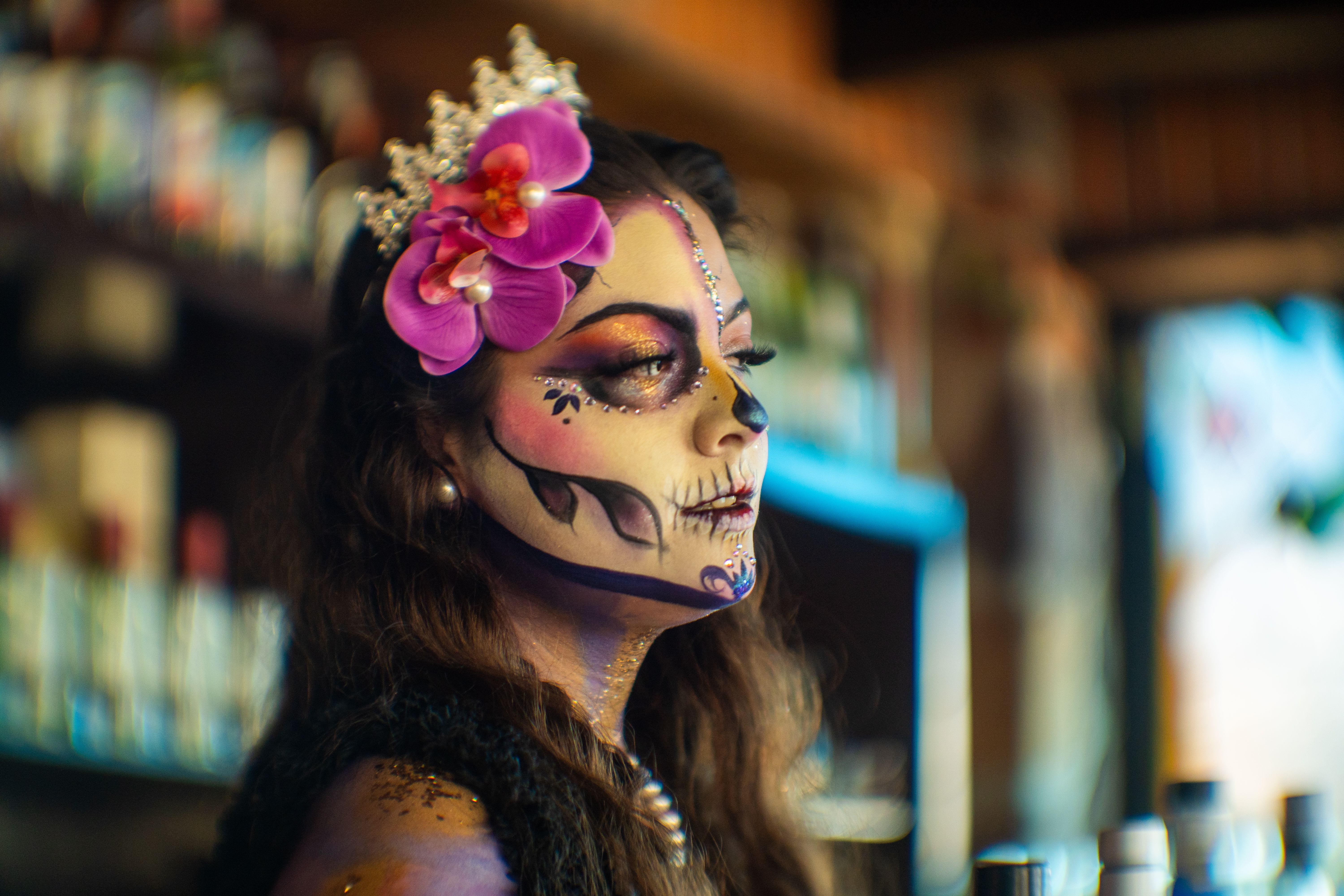 Základová fotografie na téma afrikán, barevný, calavera catrina ...