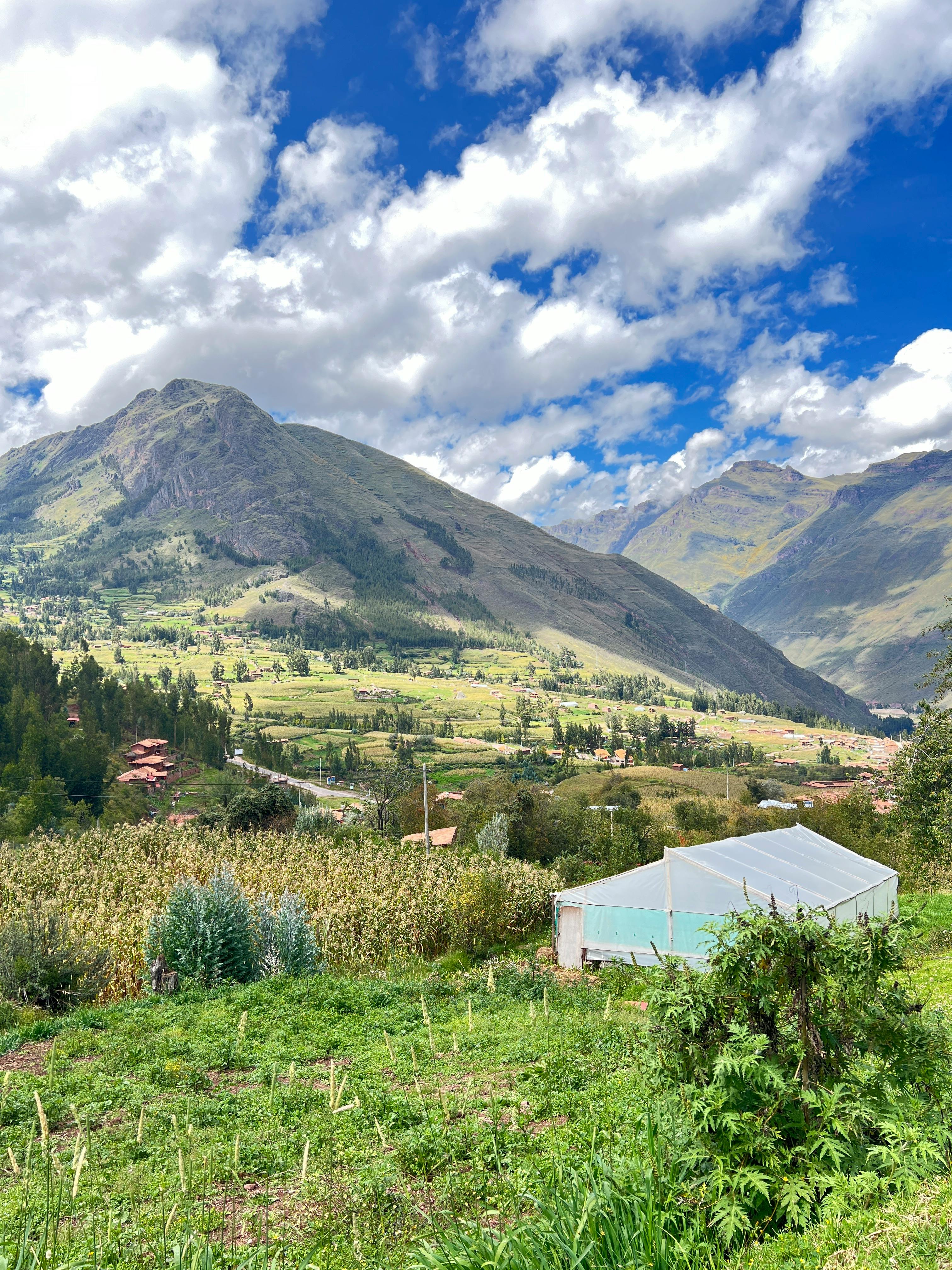 Scenic View of a Village in a Mountain Valley · Free Stock Photo