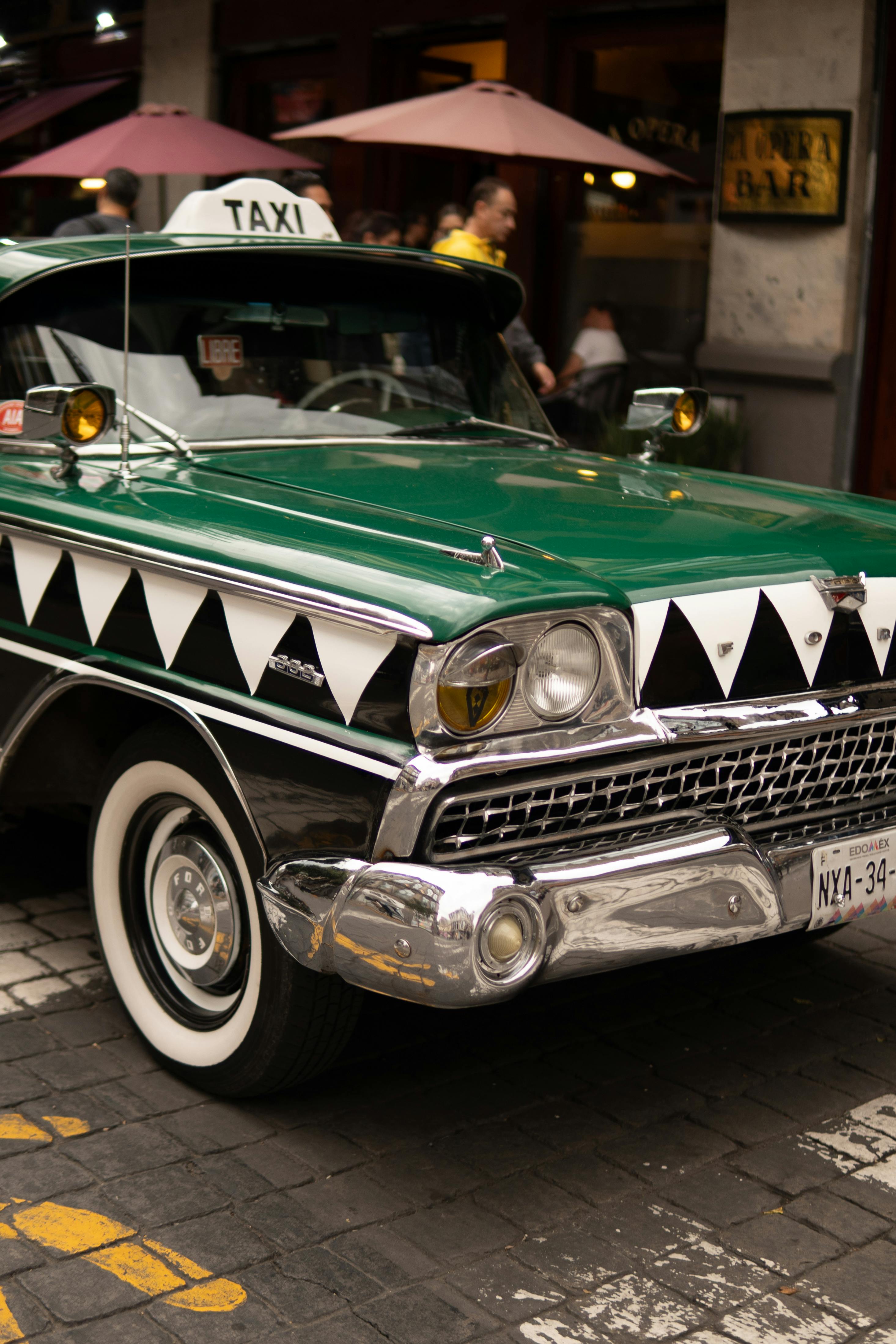 Retro Car Used as Taxi · Free Stock Photo