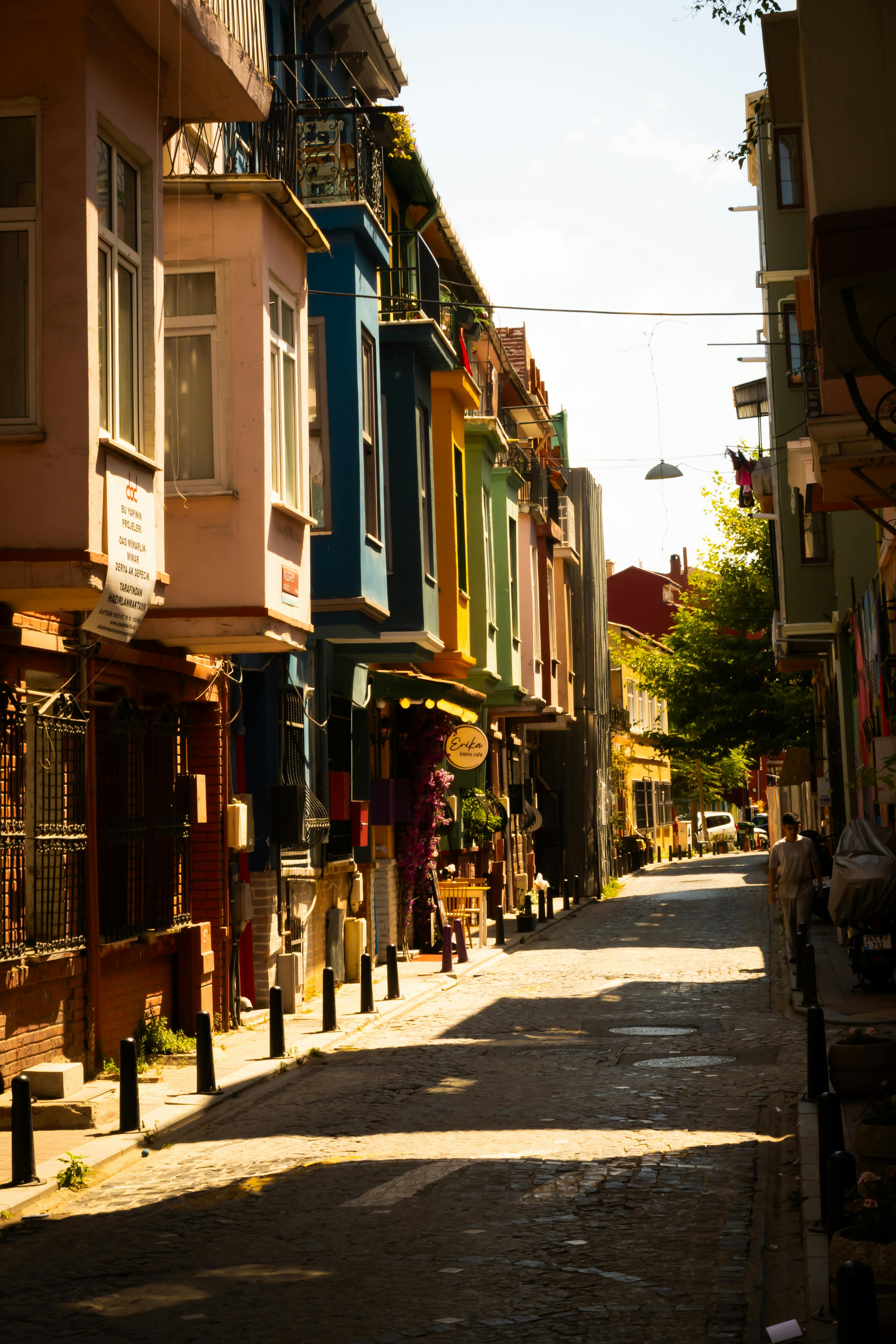 Street with Colorful Houses in the Sunlight · Free Stock Photo