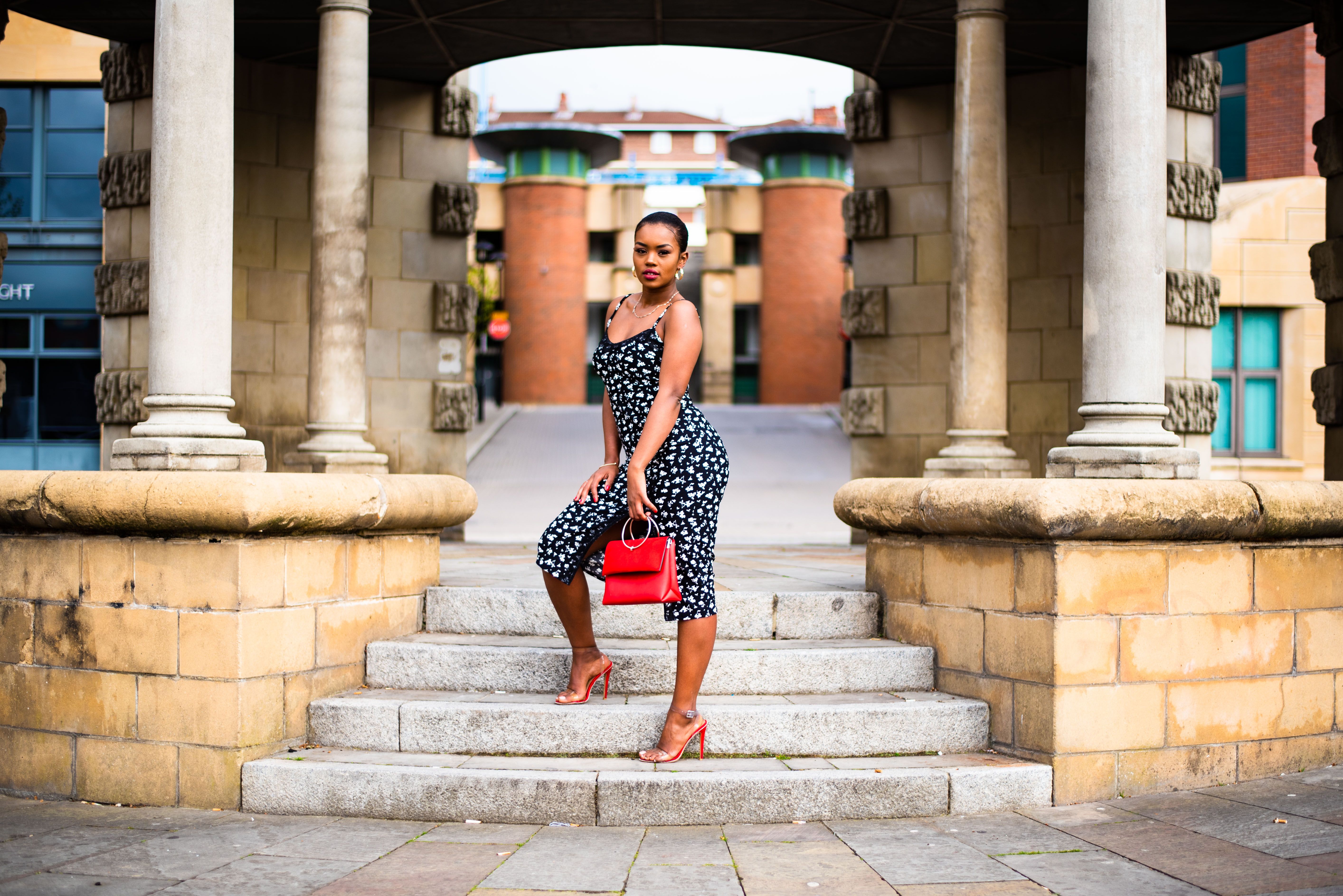 Woman Posing by Quayside Globe Monument in Newcastle, England · Free ...