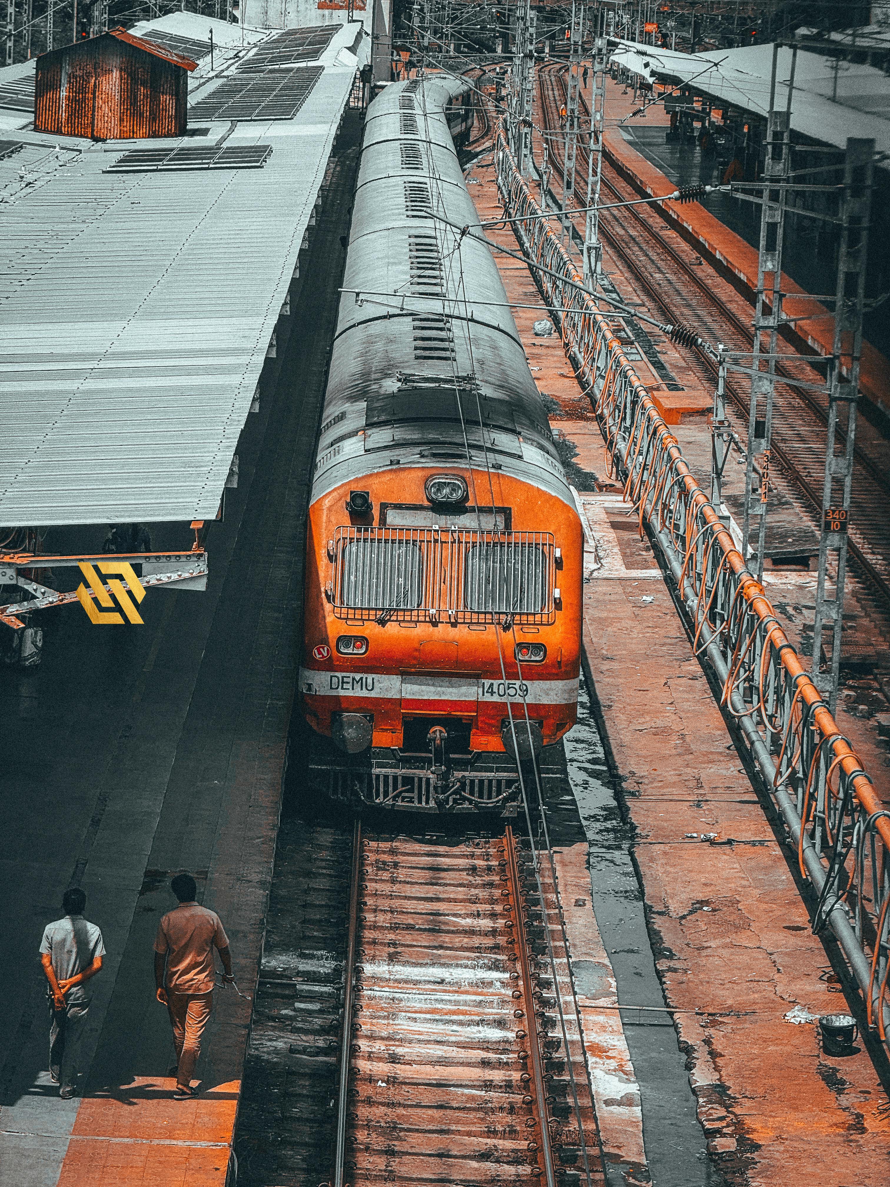 Aerial View of a Train at the Station · Free Stock Photo