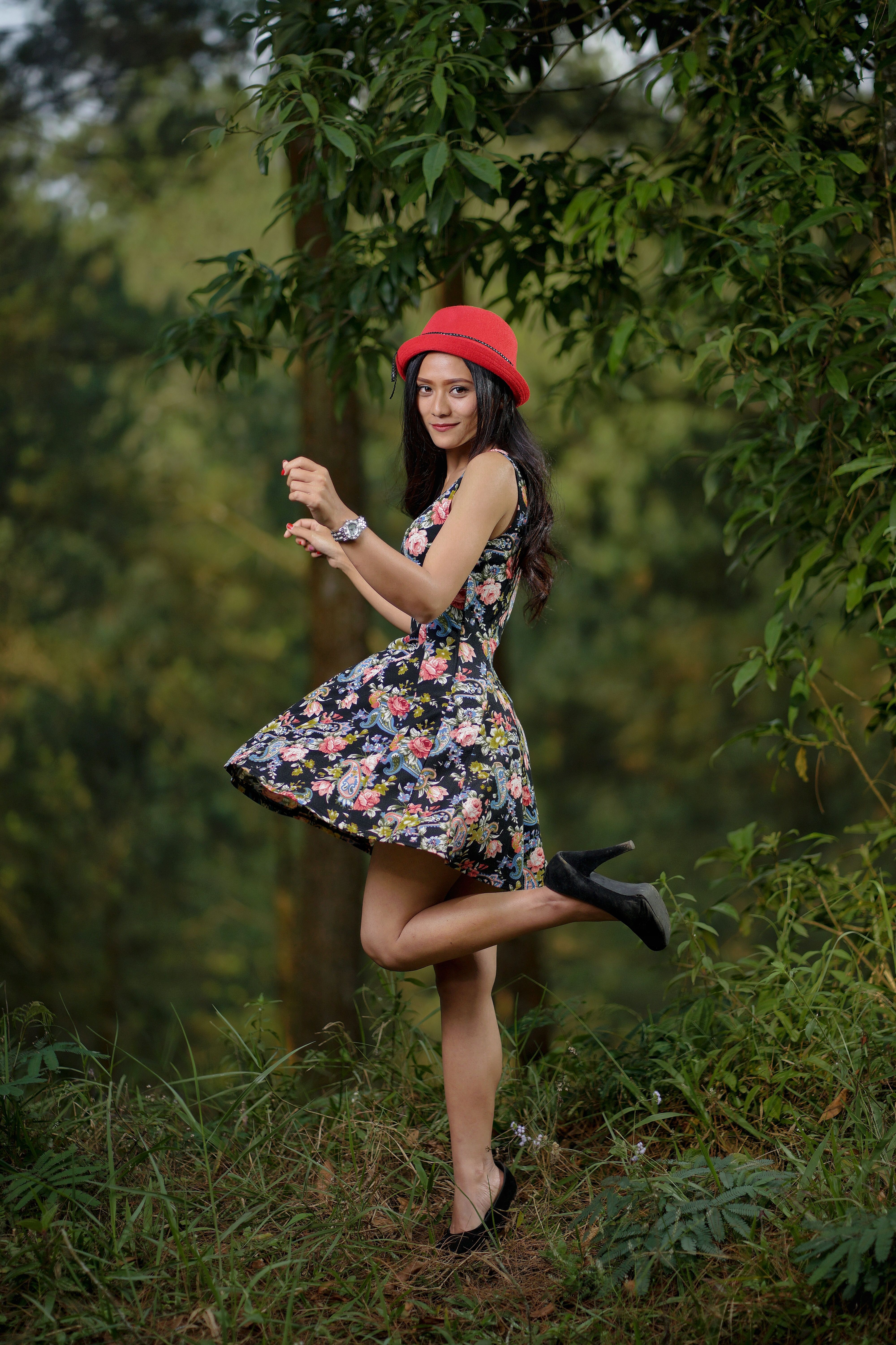 Woman Standing On One Foot · Free Stock Photo