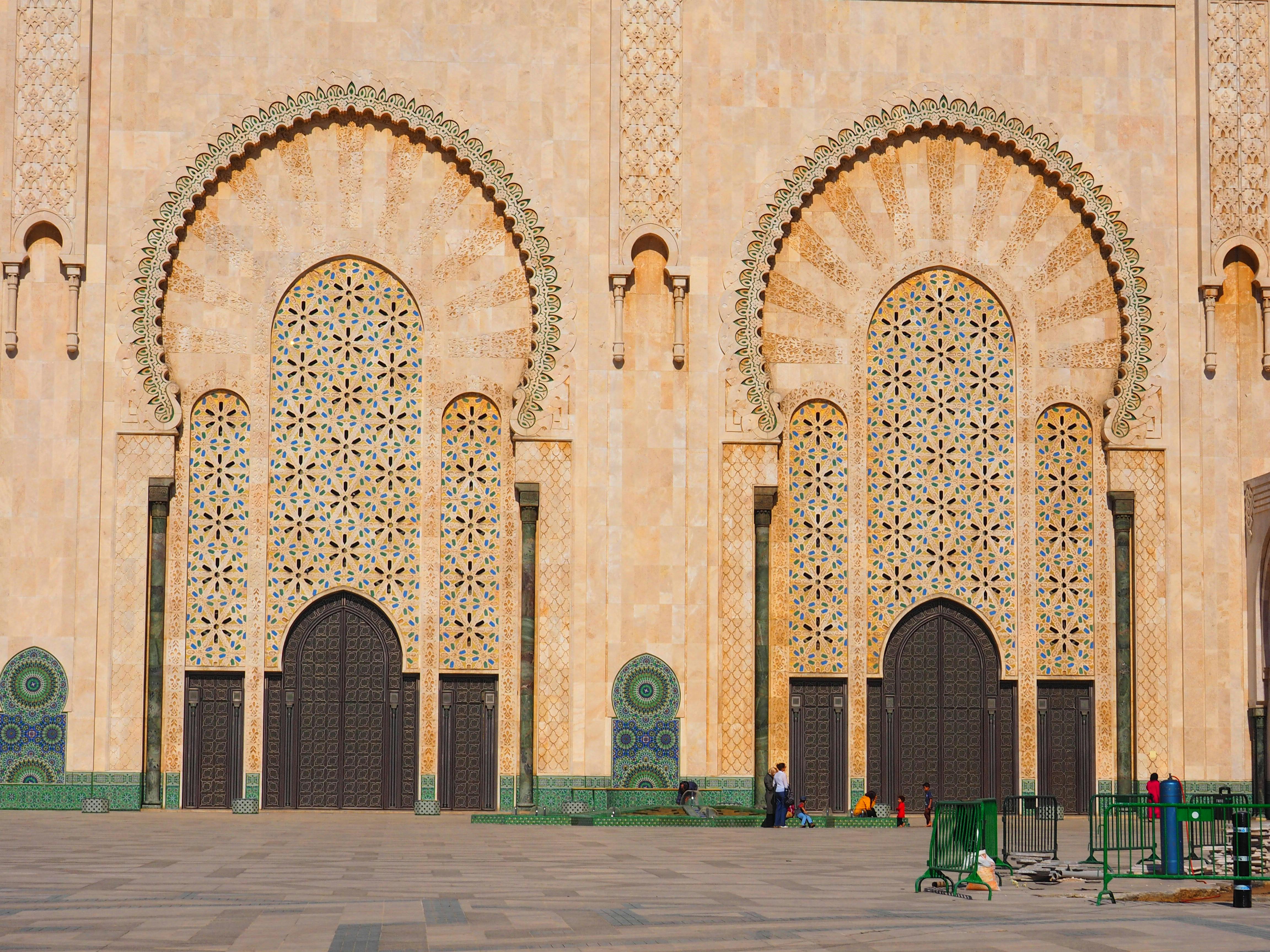 Entrances of Hassan II Mosque in Casablanca · Free Stock Photo