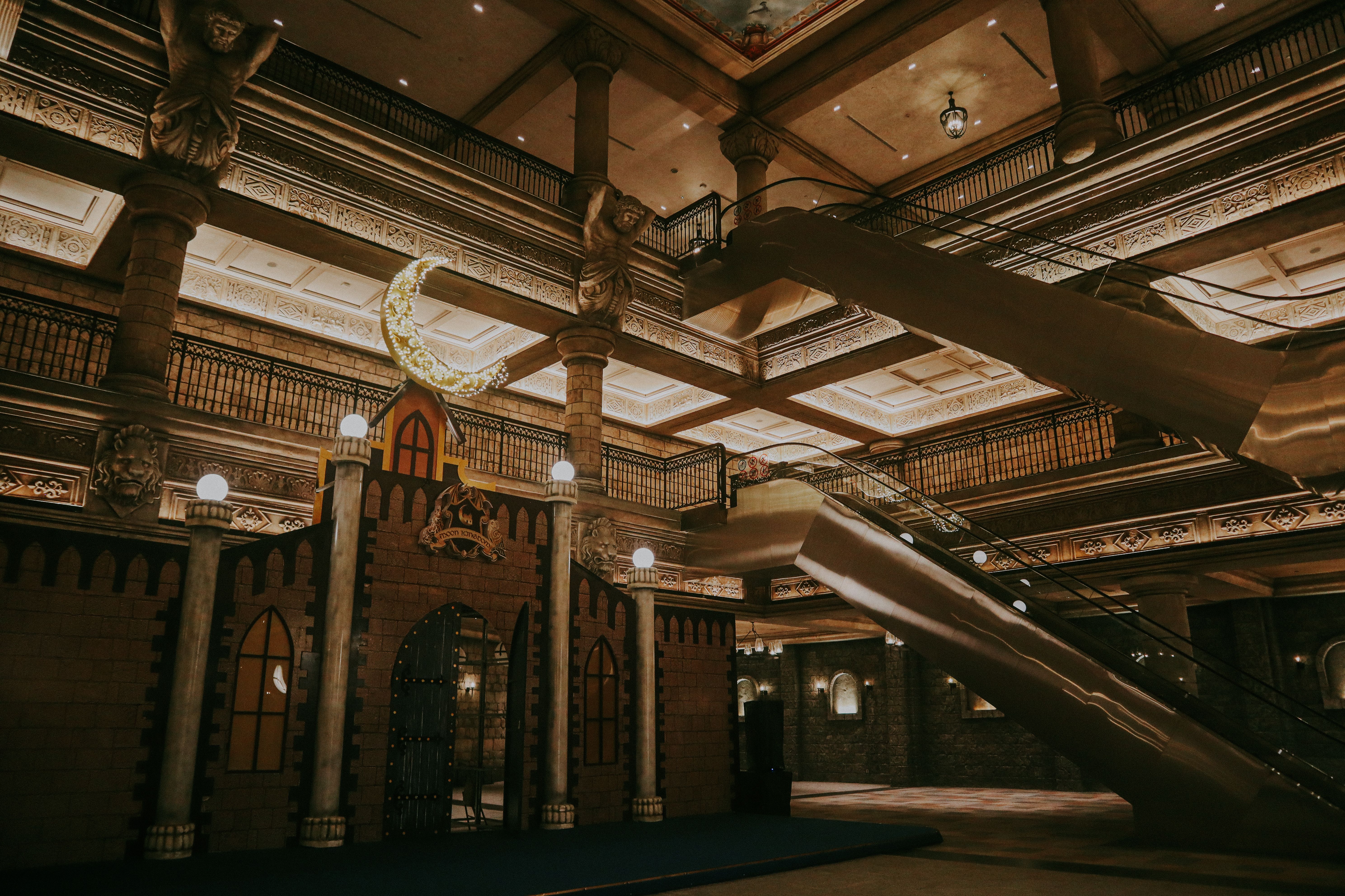 Luxurious Palace Inside with Golden Elements · Free Stock Photo