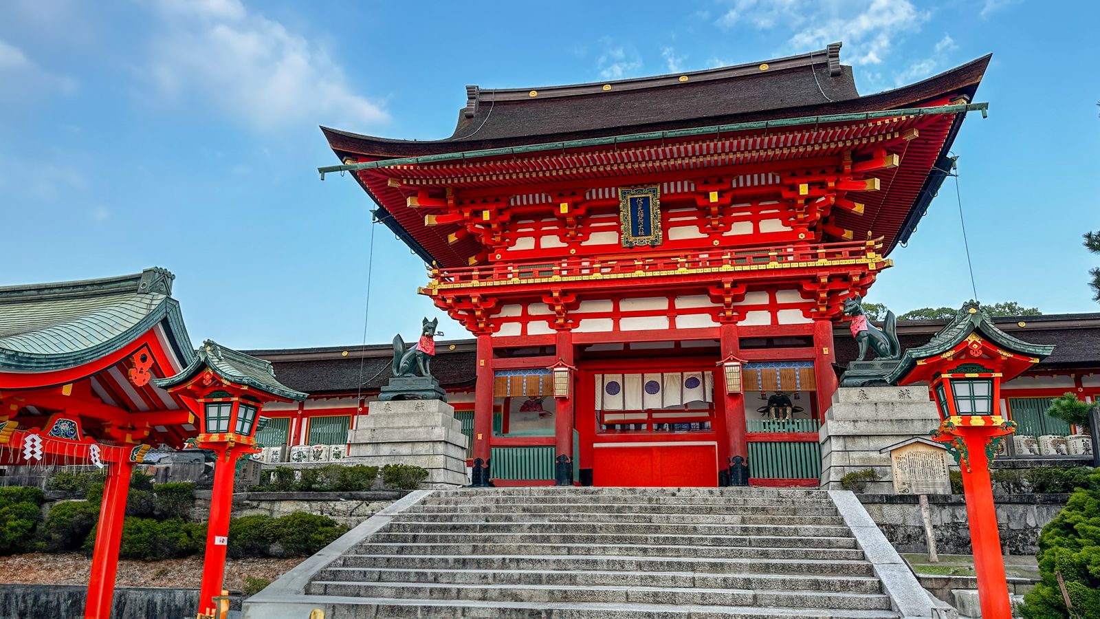 Wallpaper Flare 4kman Near Torii Gate ,Gray Temple Wallpaper, Landscape ...