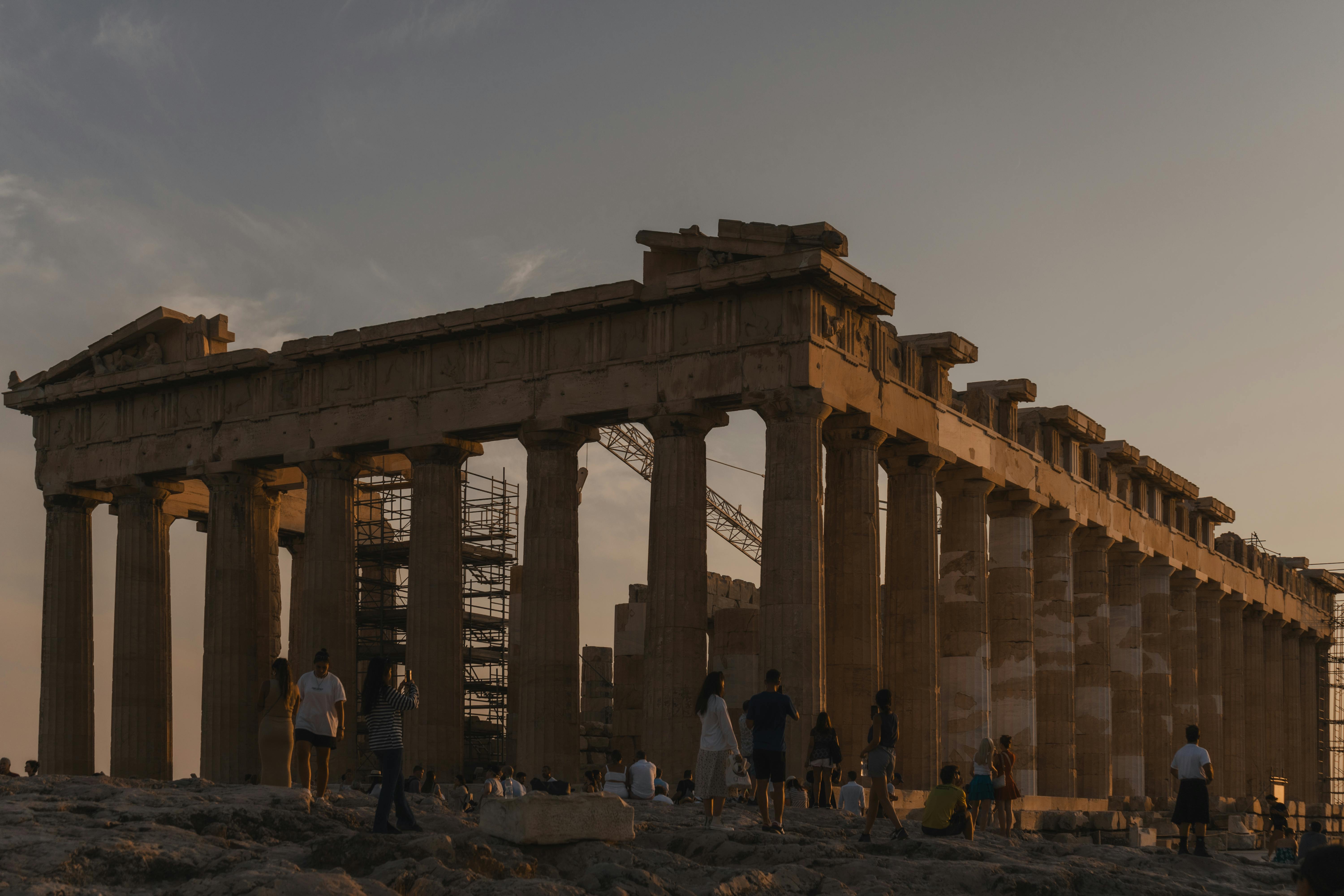 Tourists at Parthenon · Free Stock Photo