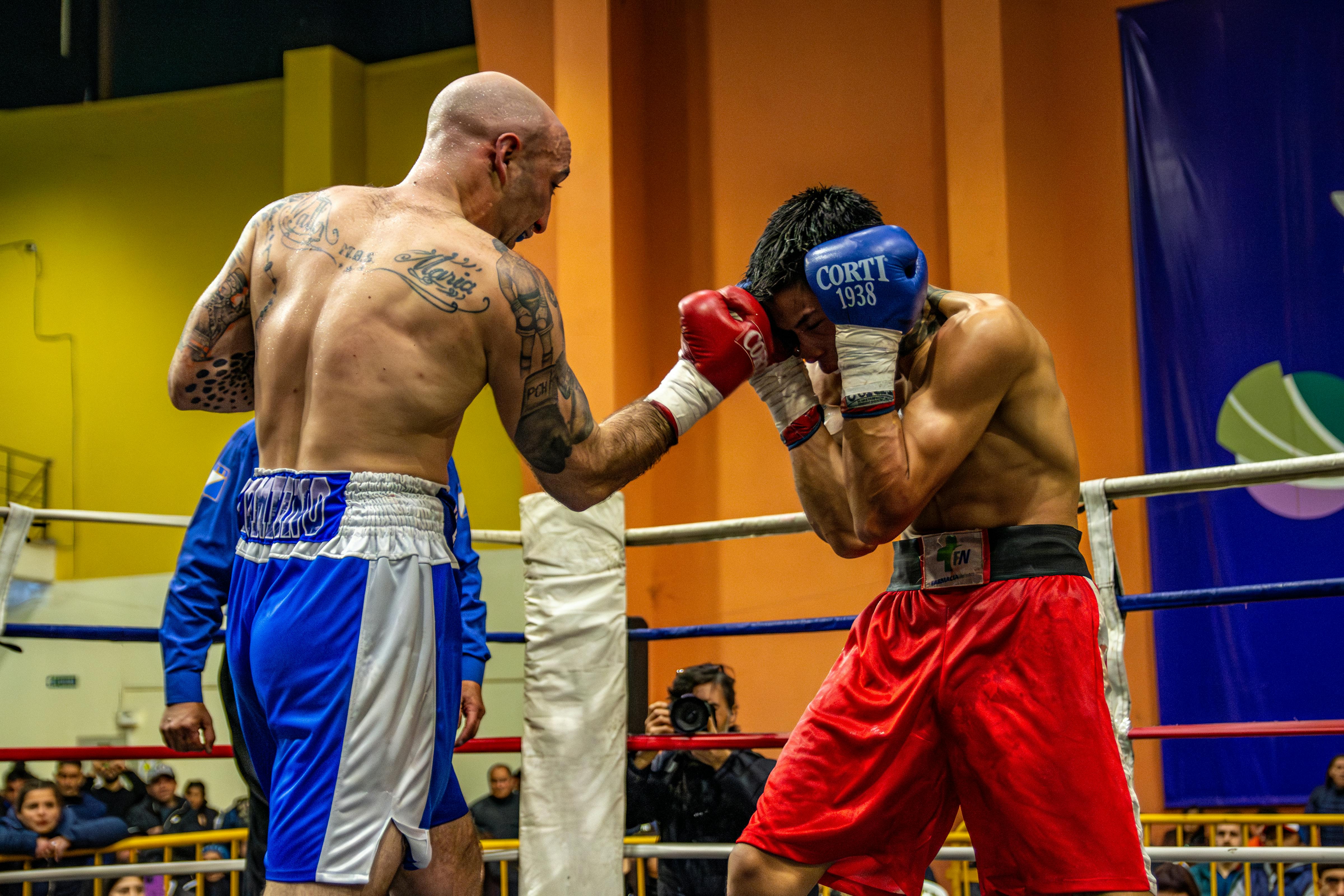 2 Men Boxing on Ring · Free Stock Photo