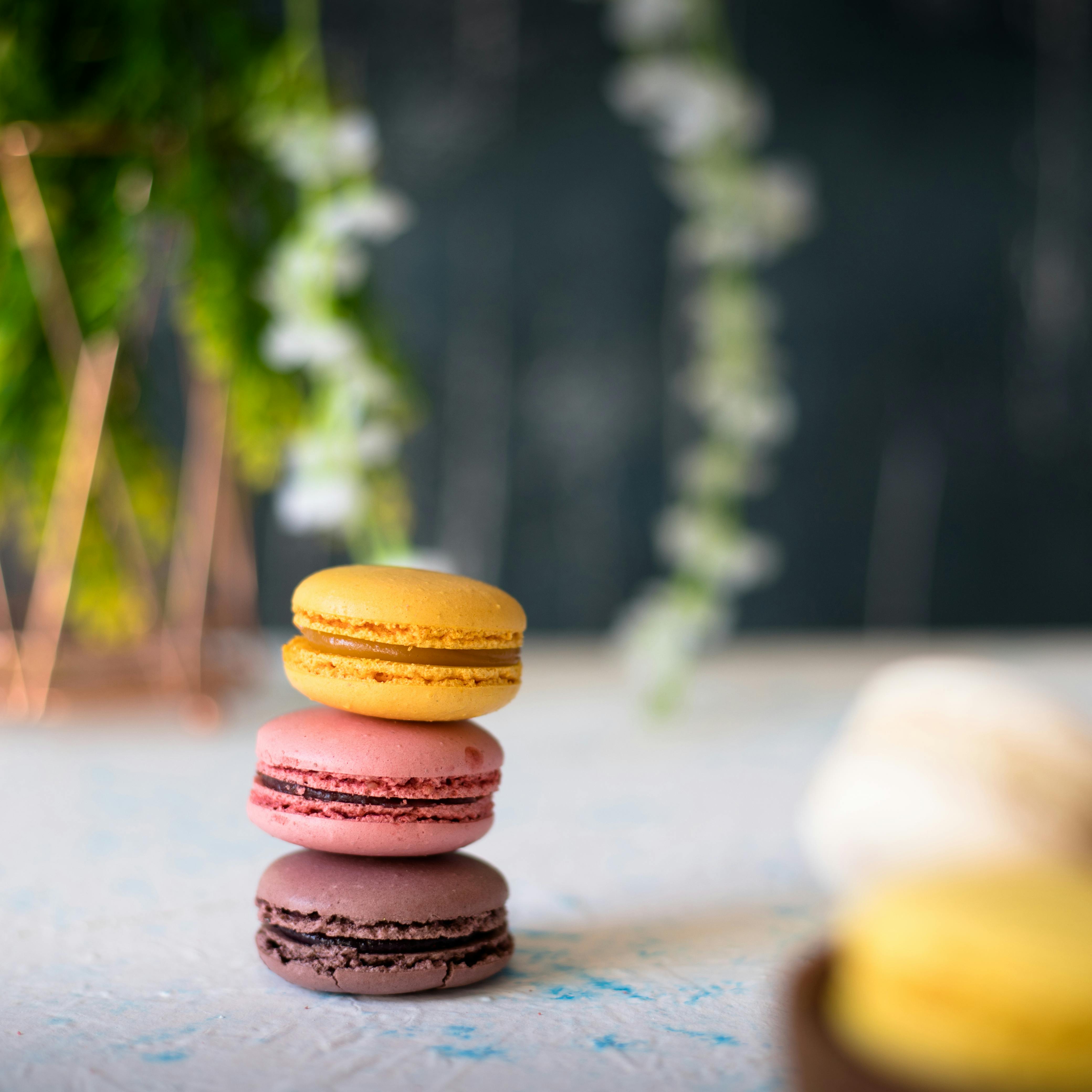 Stacked Three Macaroons · Free Stock Photo