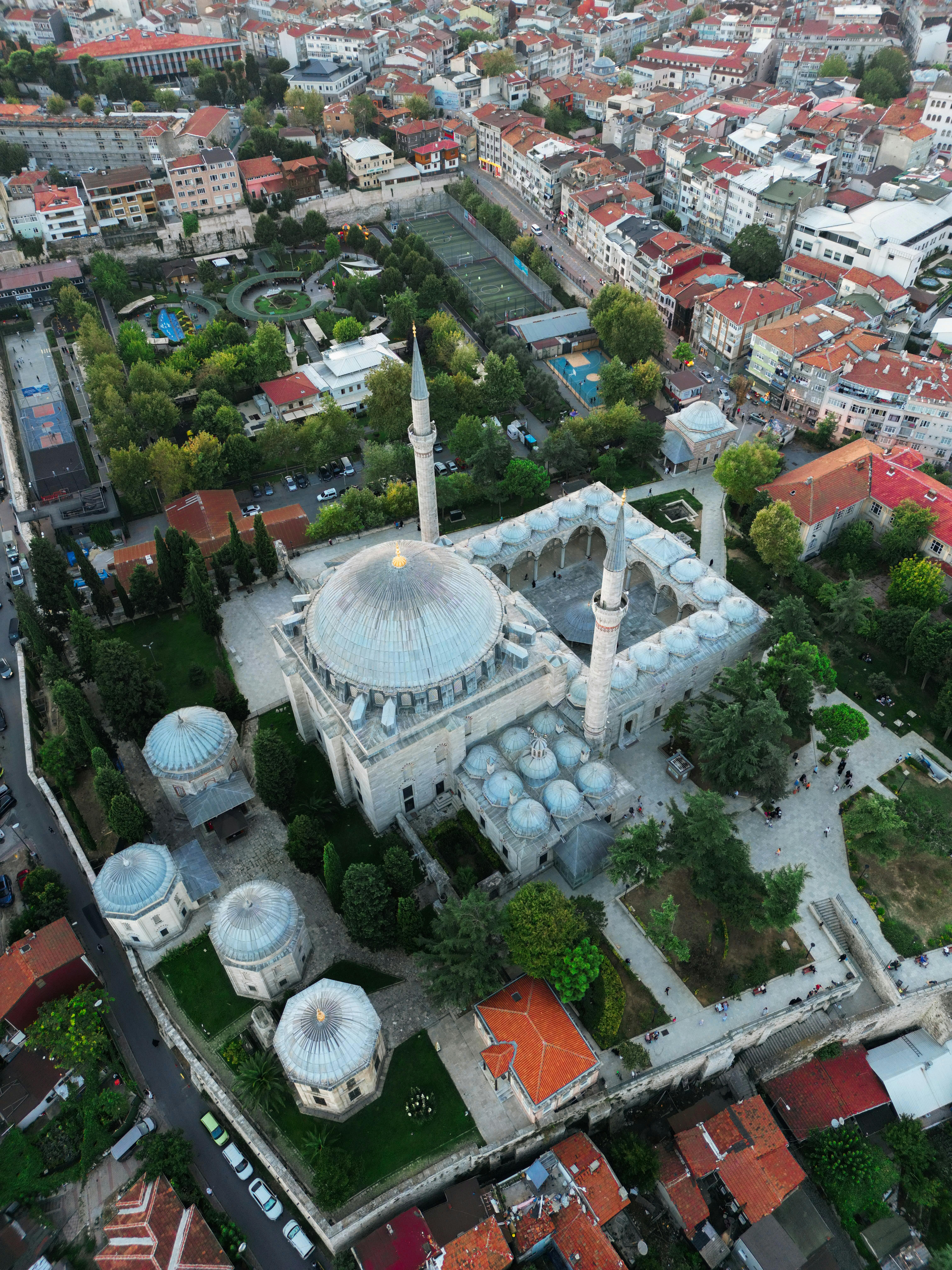 An aerial view of a mosque in turkey · Free Stock Photo