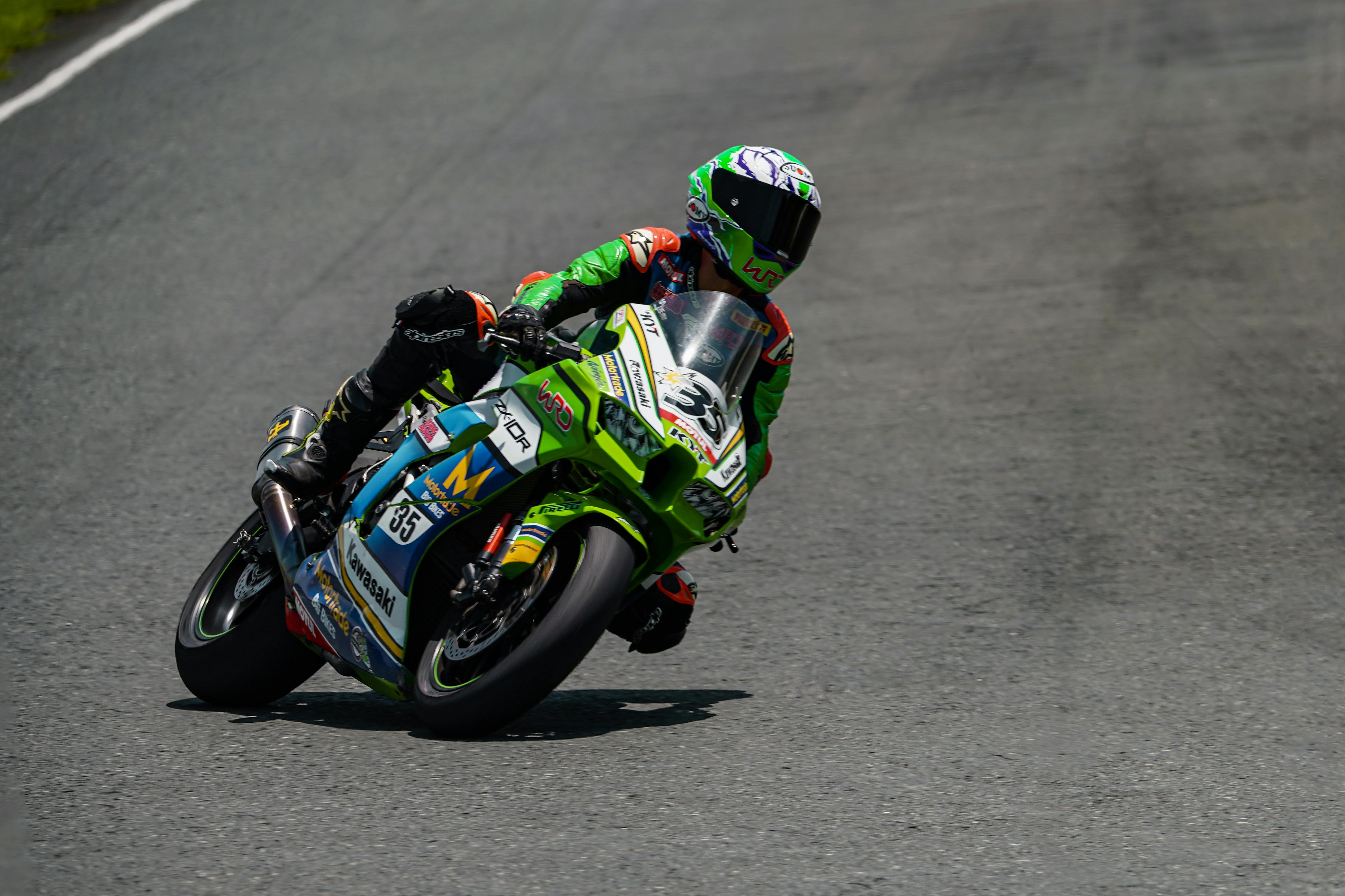 A Parked Kawasaki Ninja on a Race Track · Free Stock Photo