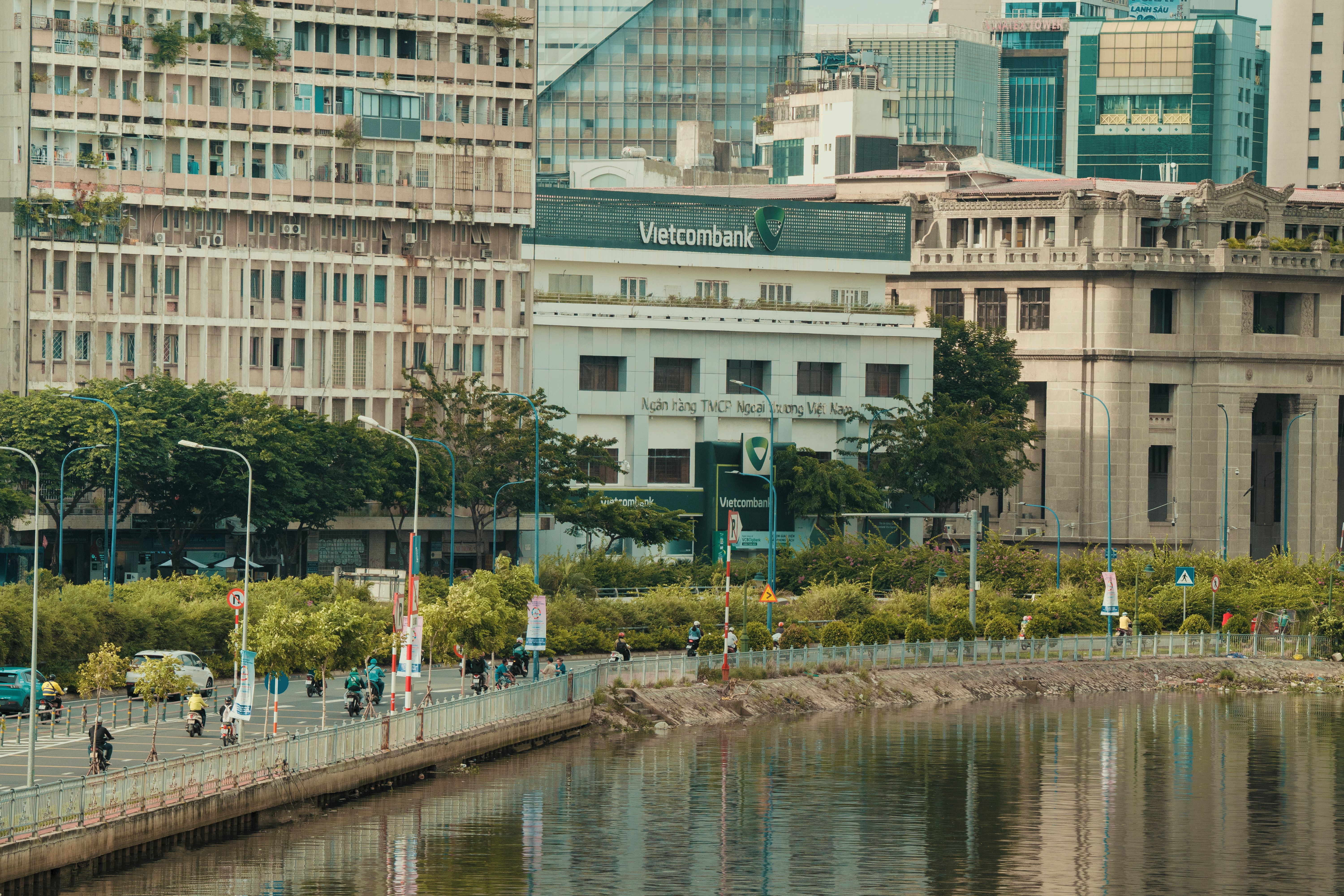 Buildings near Lake in City in Vietnam · Free Stock Photo