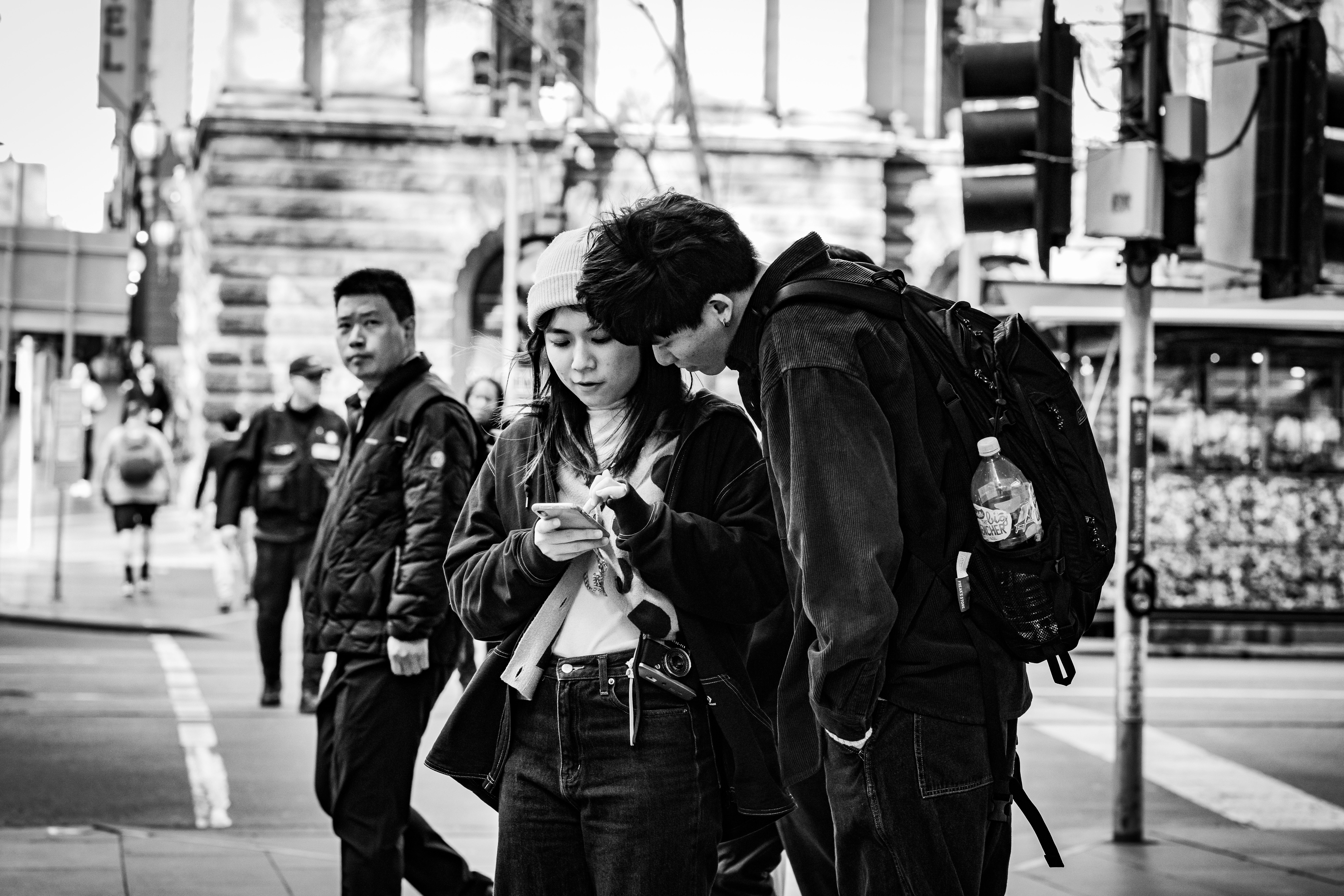 Street Scene in Melbourne Capturing People's Interaction · Free Stock Photo