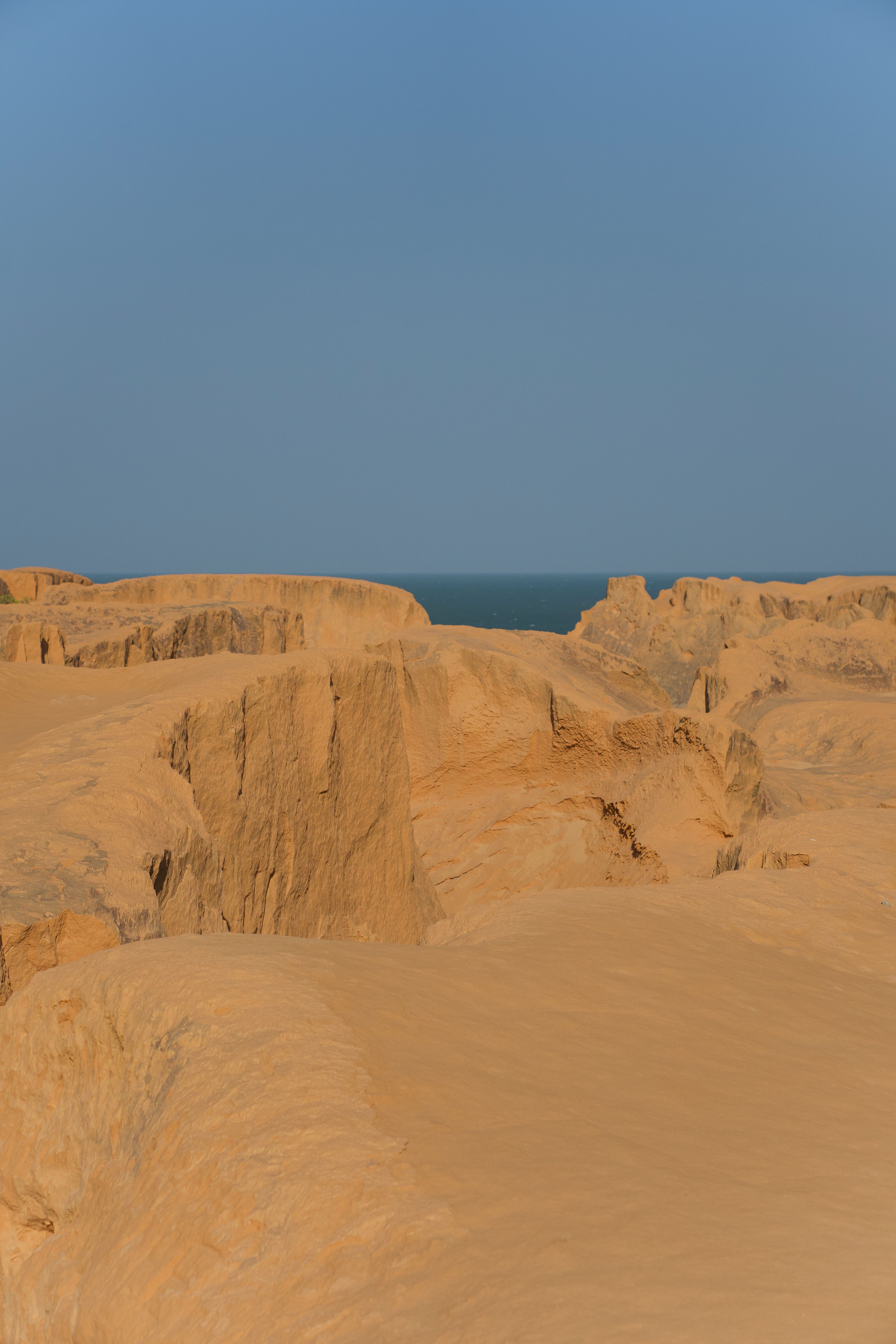 Barren Desert on Coast · Free Stock Photo