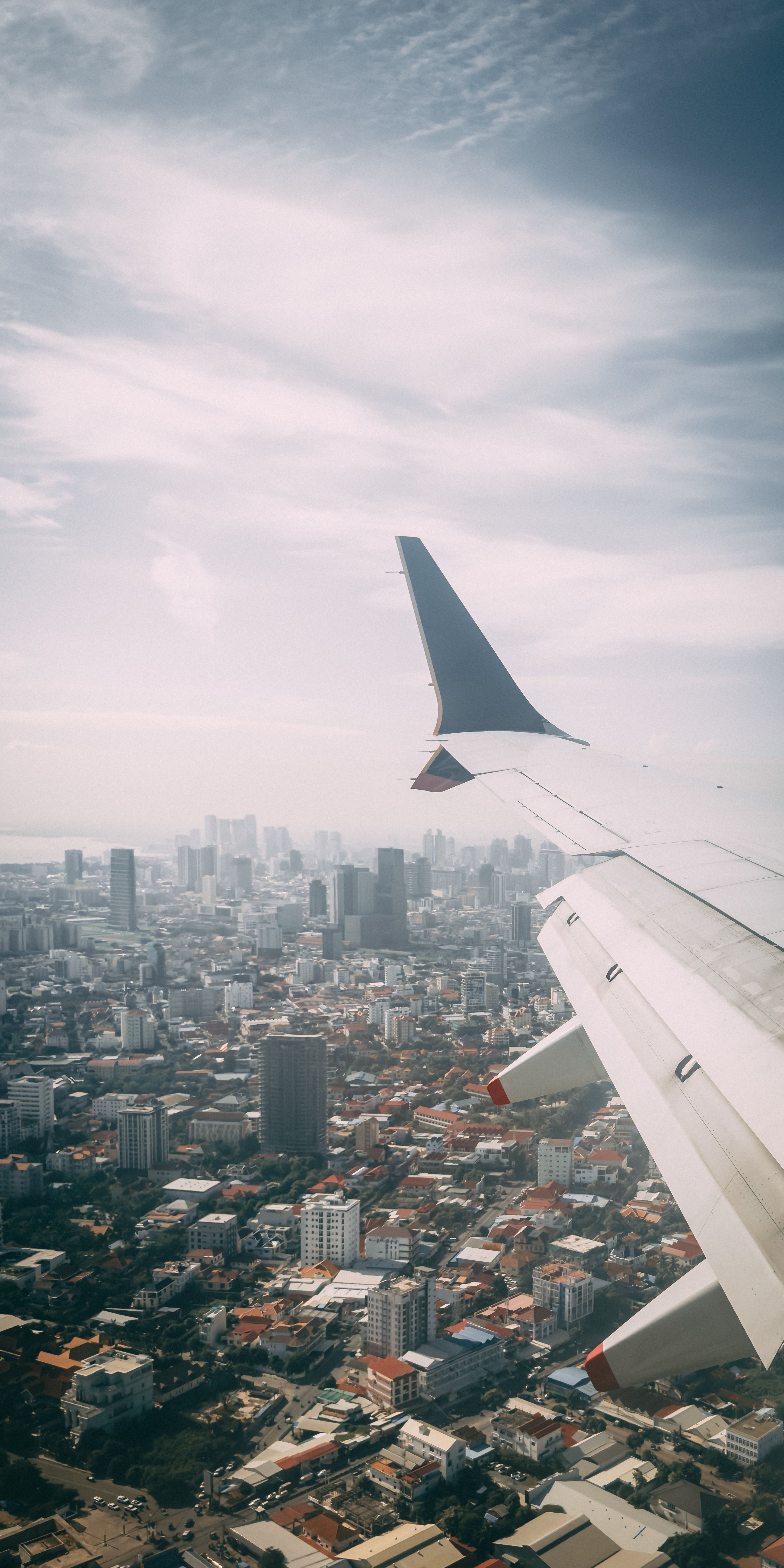 City Through Plane Window Photos, Download The BEST Free City Through ...