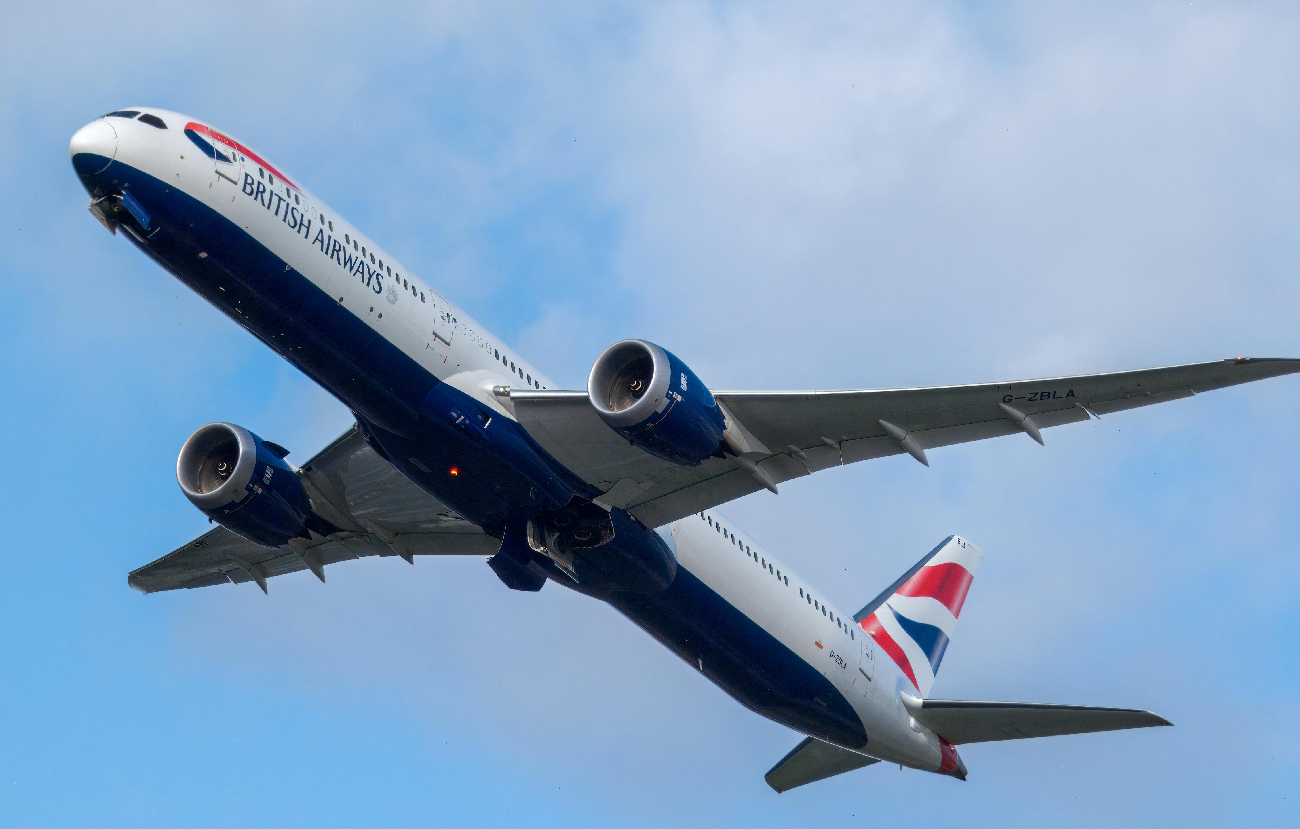 British Airways aircraft soaring in clear sky · Free Stock Photo