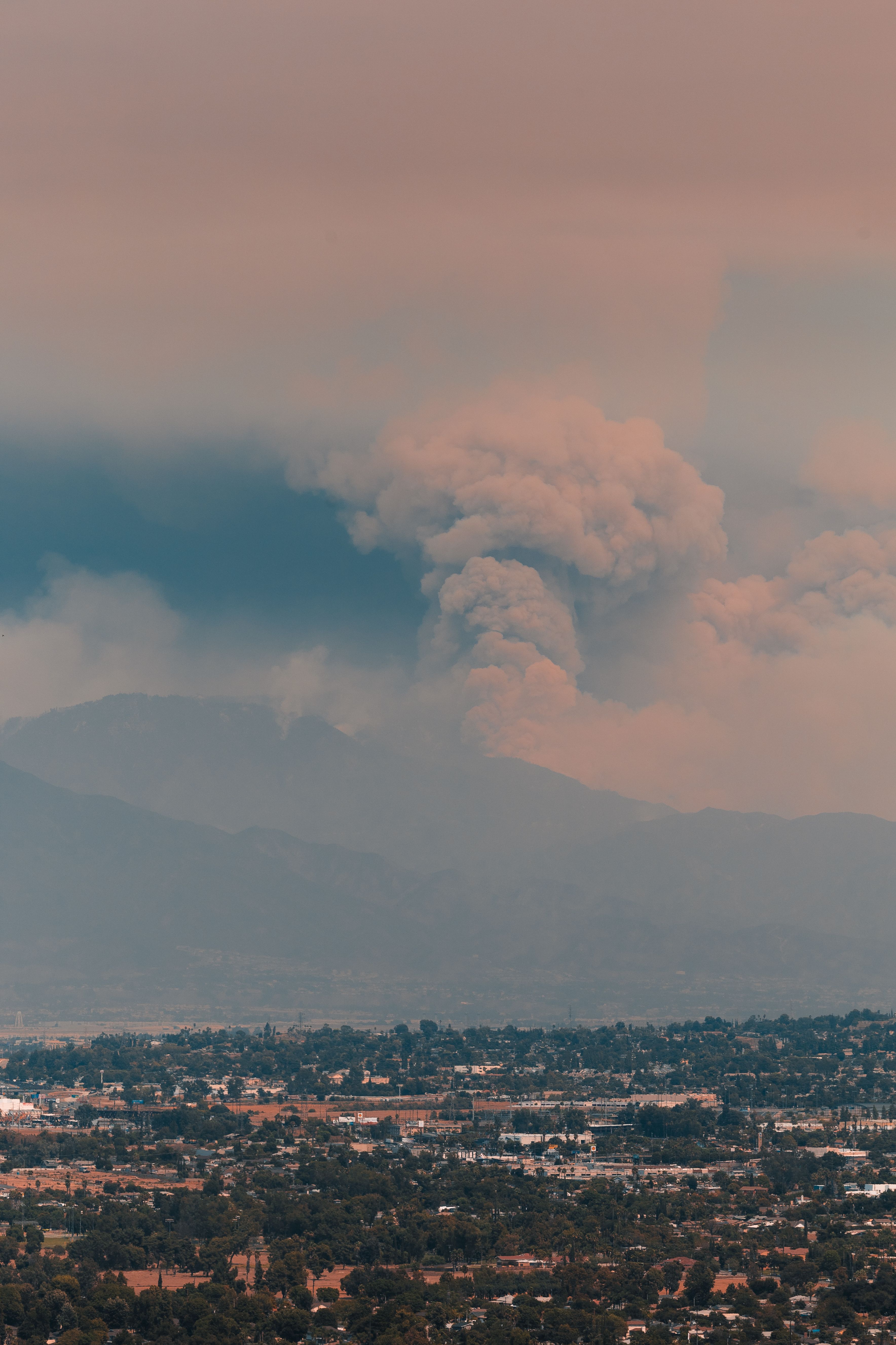 Dramatic Sky Above Smoke Covered Mountain · Free Stock Photo