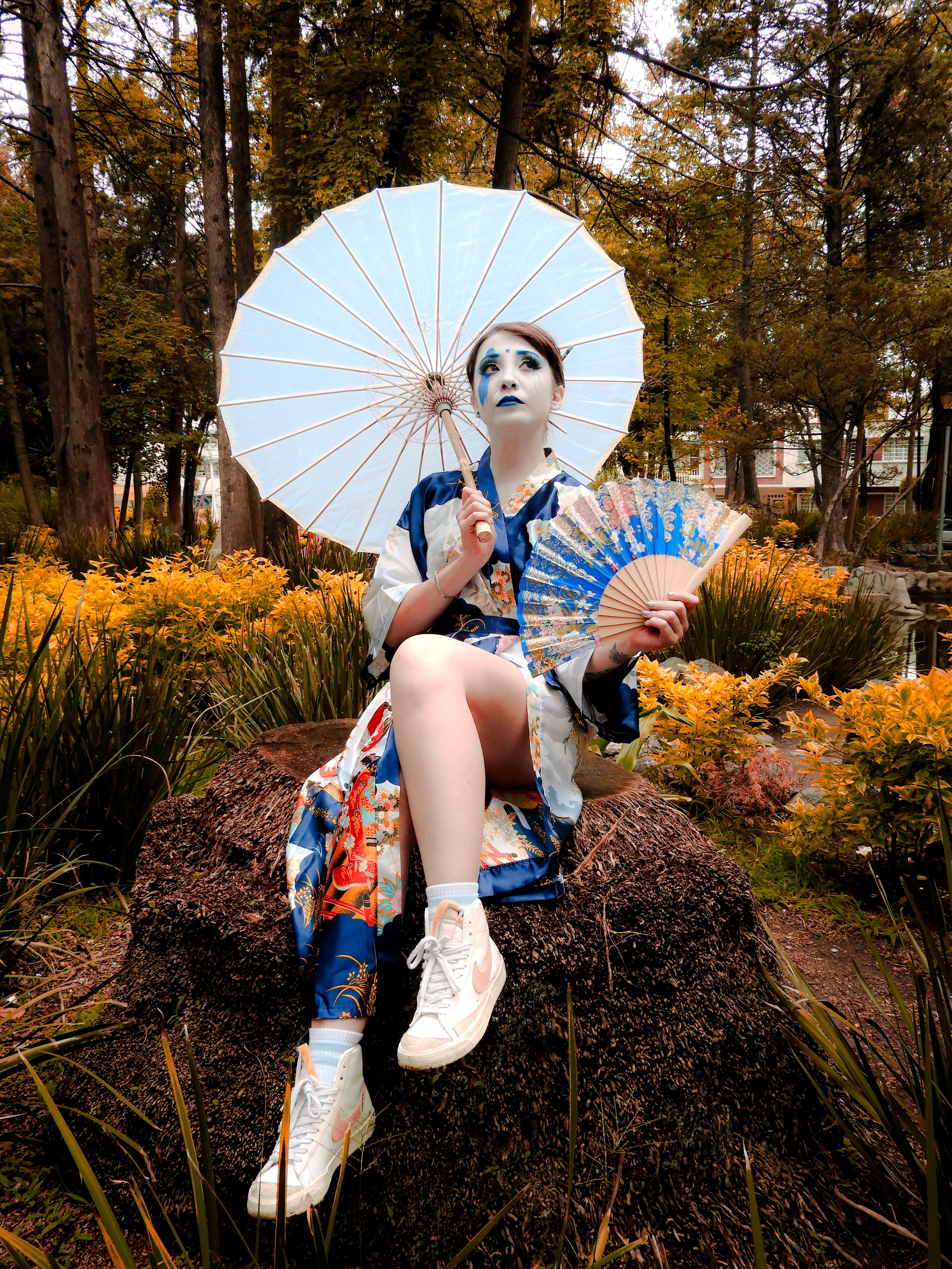 Geisha Sitting in Traditional Clothing · Free Stock Photo