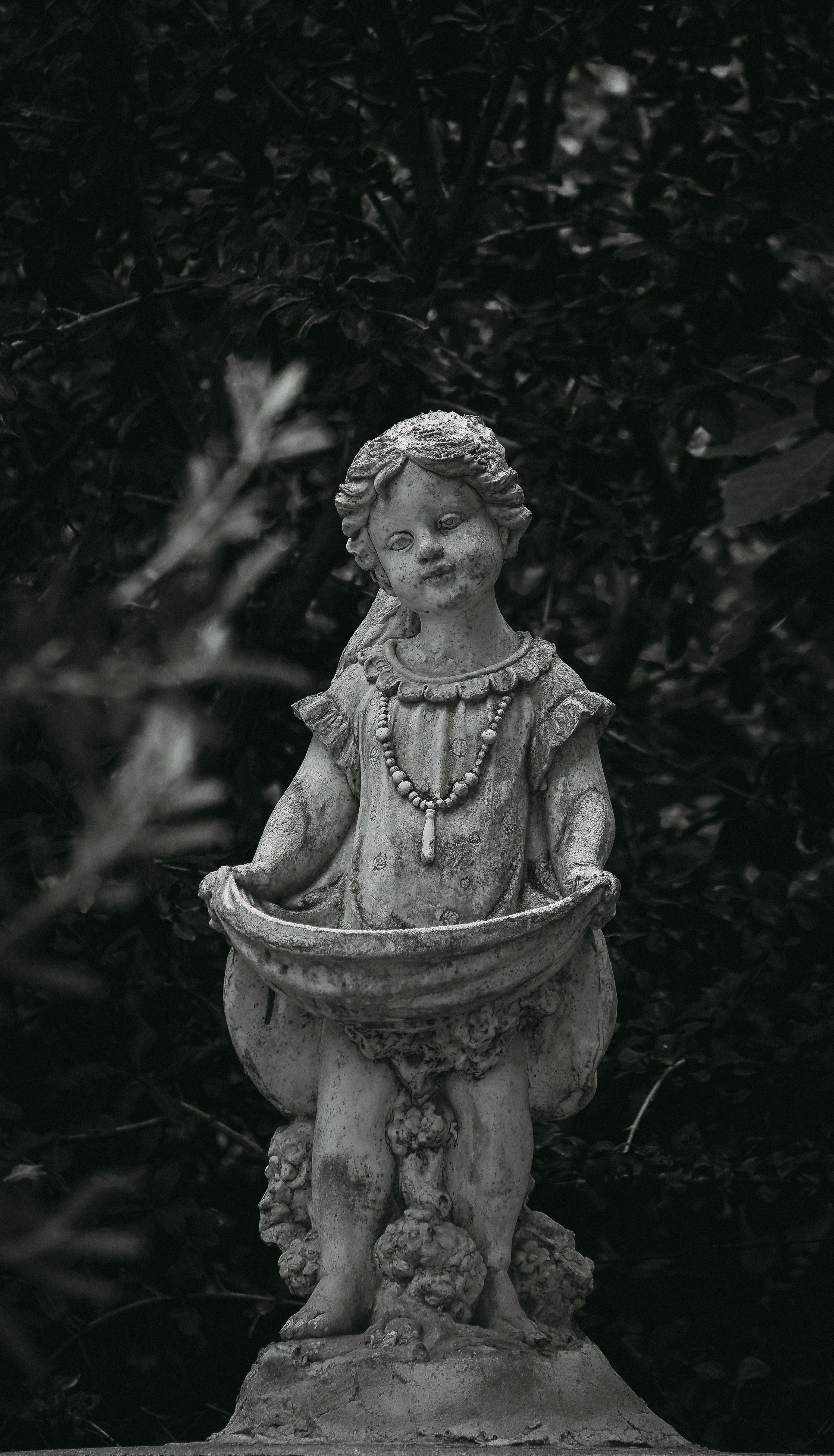 Stone Statue of Child in Park · Free Stock Photo