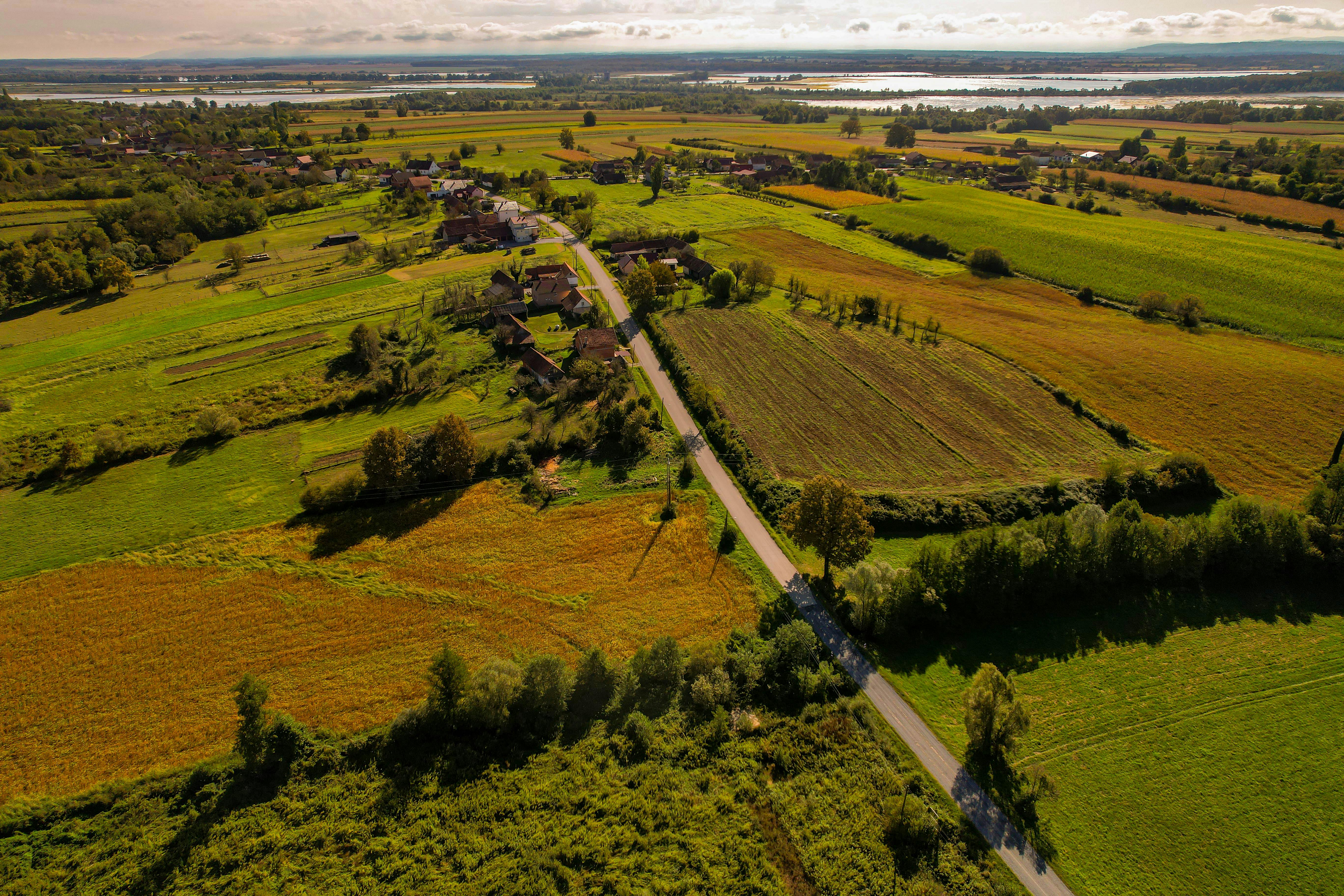 Village Near the Lakes From a Birds Eye View · Free Stock Photo