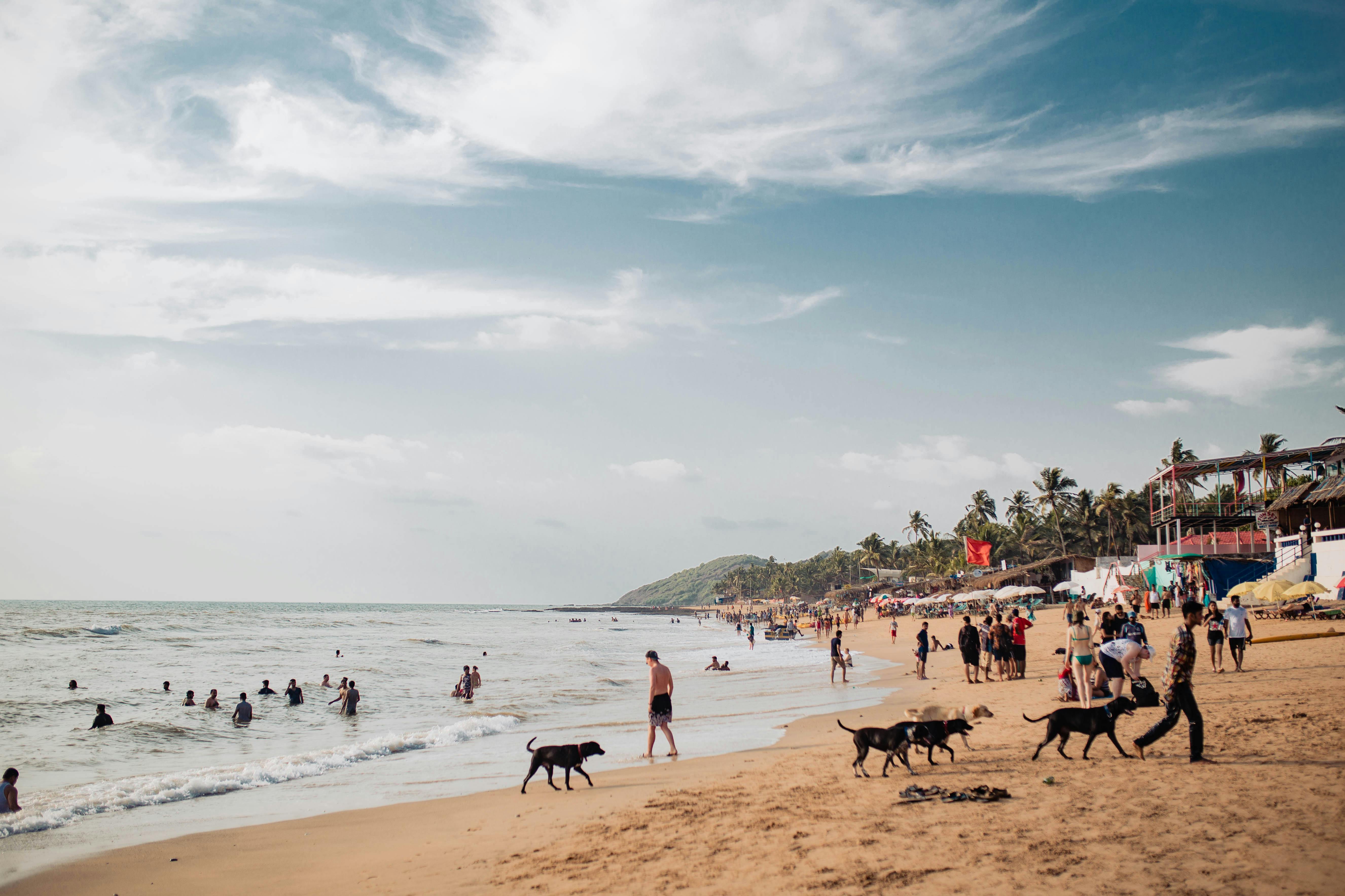 Vibrant Seaside Scene at Baga Beach, Goa · Free Stock Photo