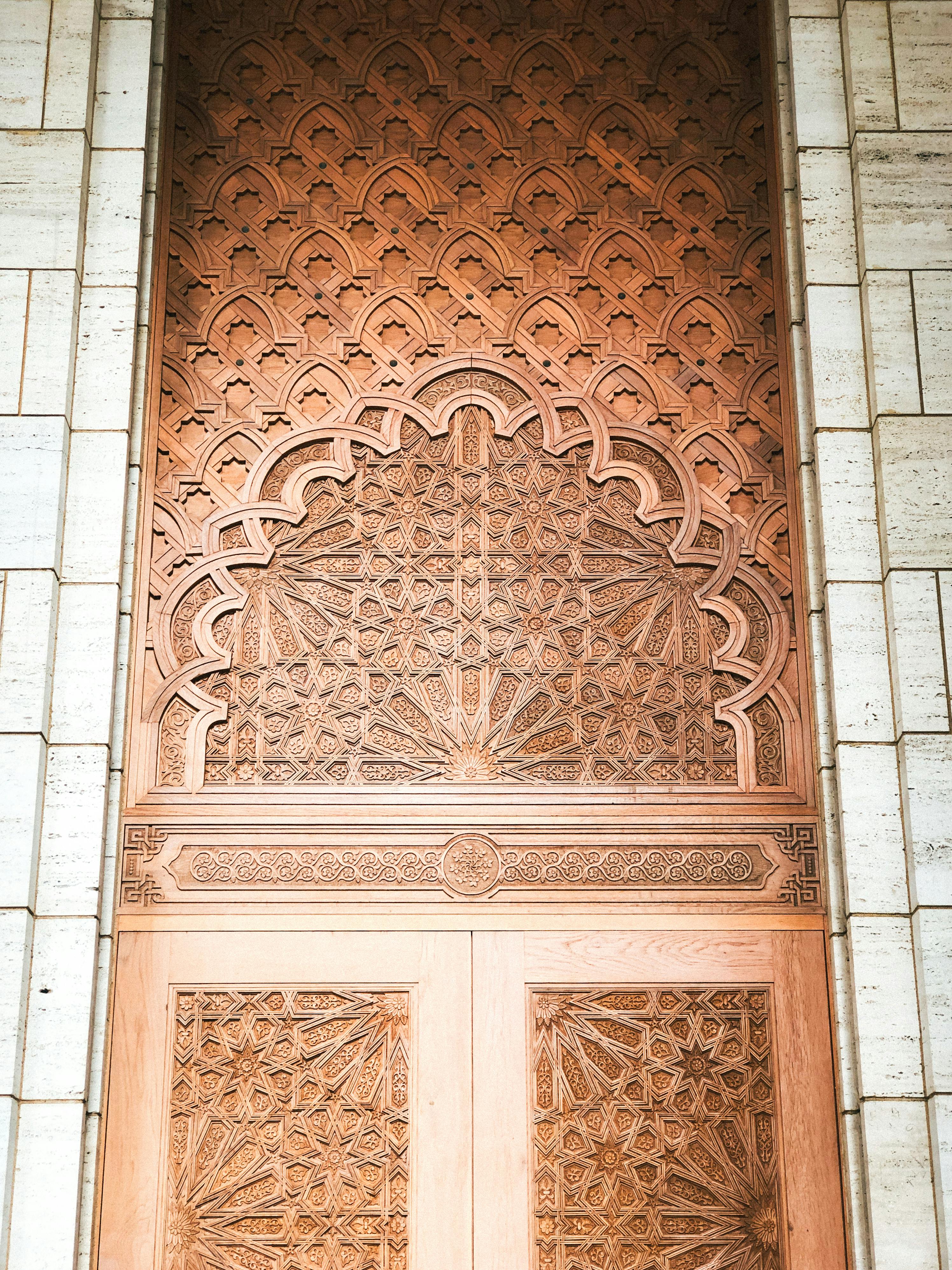Intricate Islamic Wooden Door in Algiers · Free Stock Photo