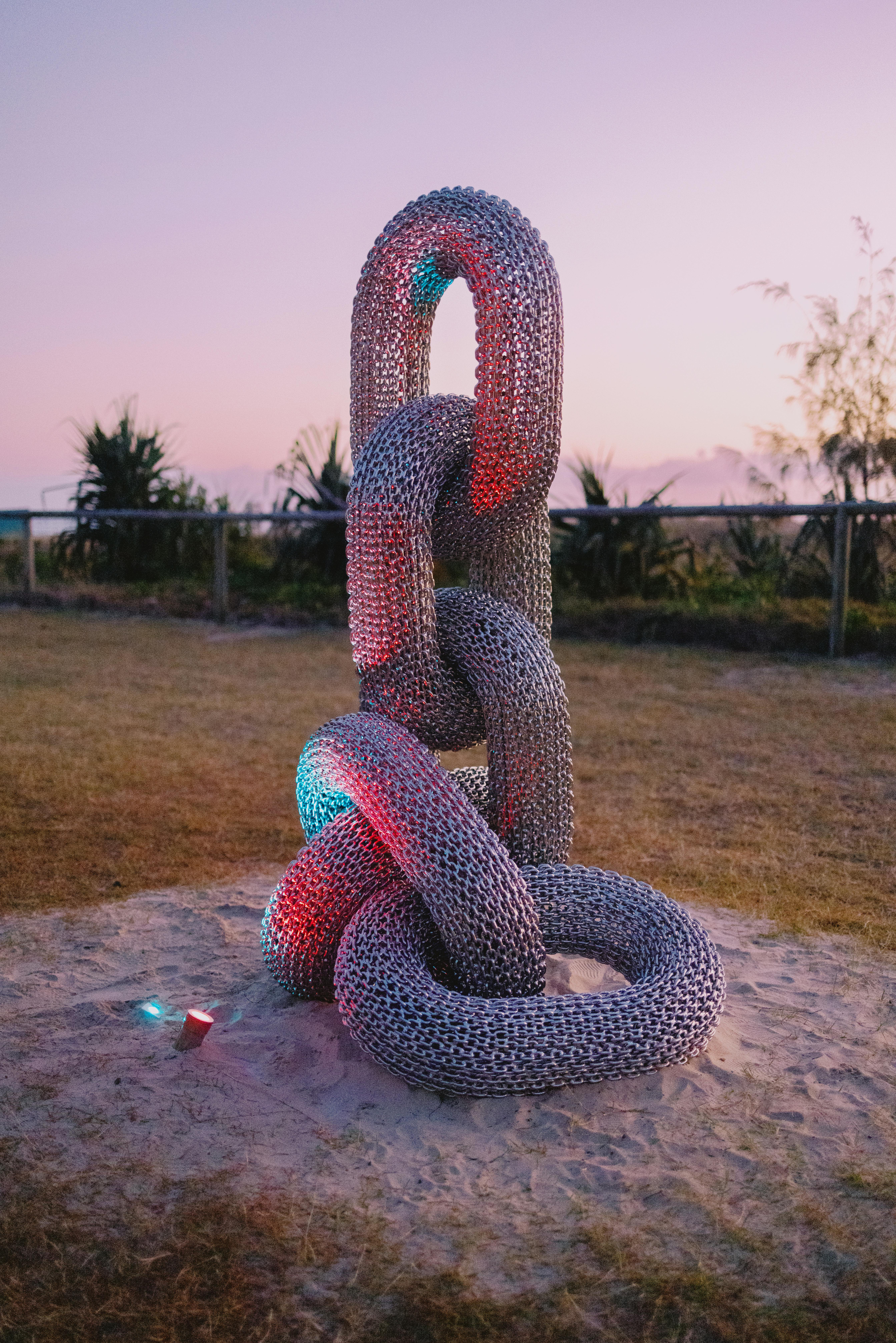 A Chain Link Sculpture in a Park · Free Stock Photo