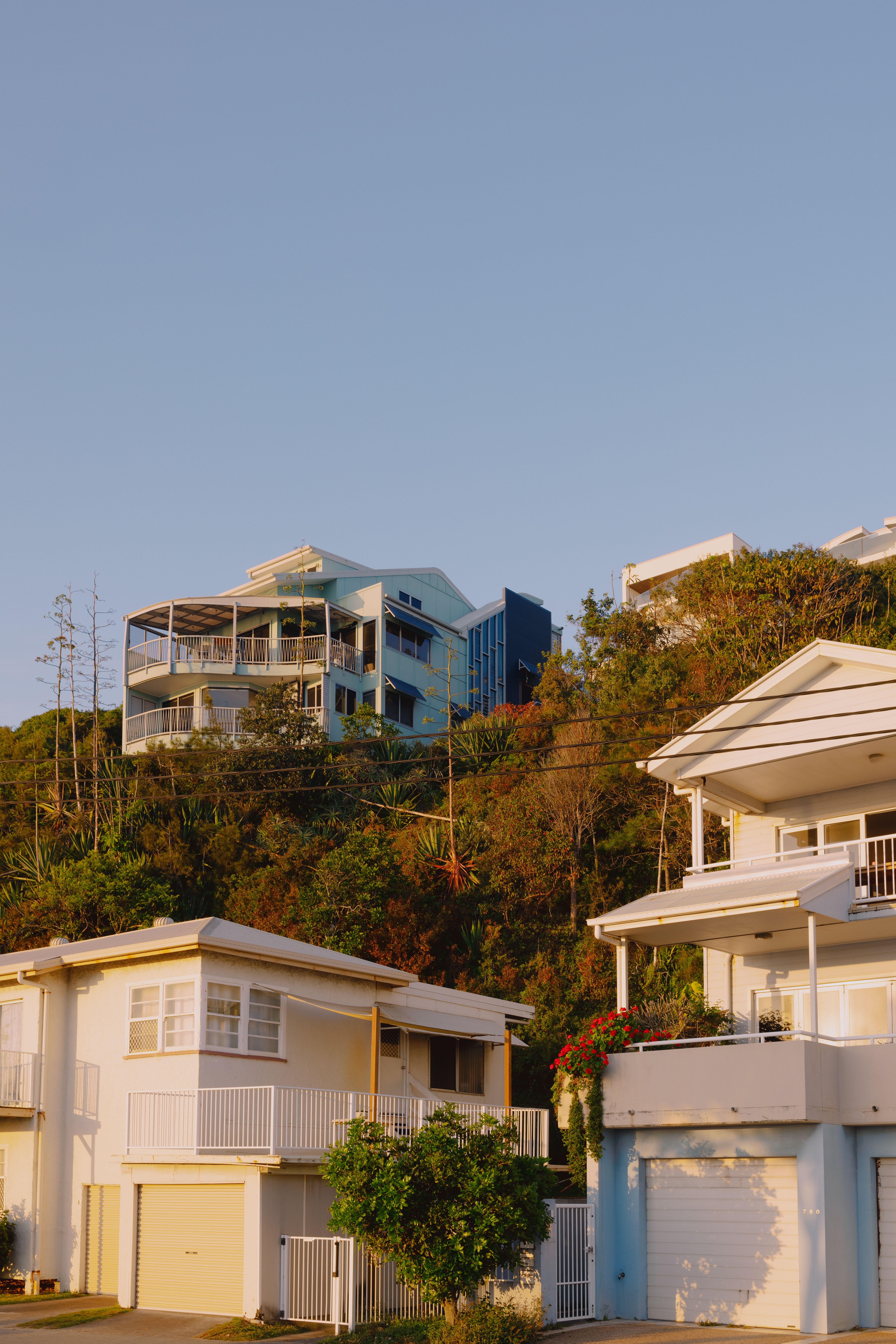 View of Houses on a Hill Illuminated by the Golden Sunset Light · Free ...