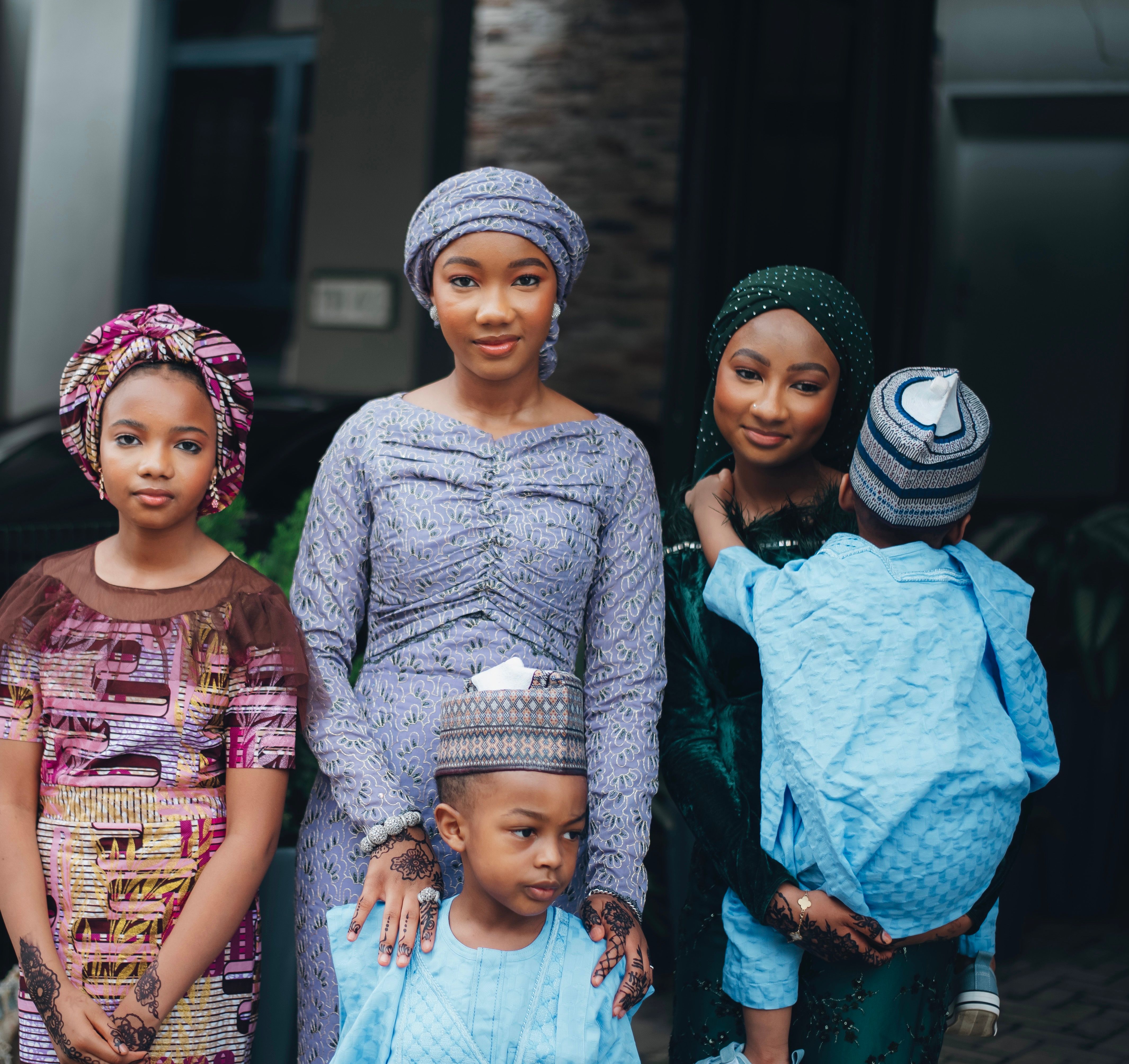 Family Portrait with Traditional Clothing · Free Stock Photo