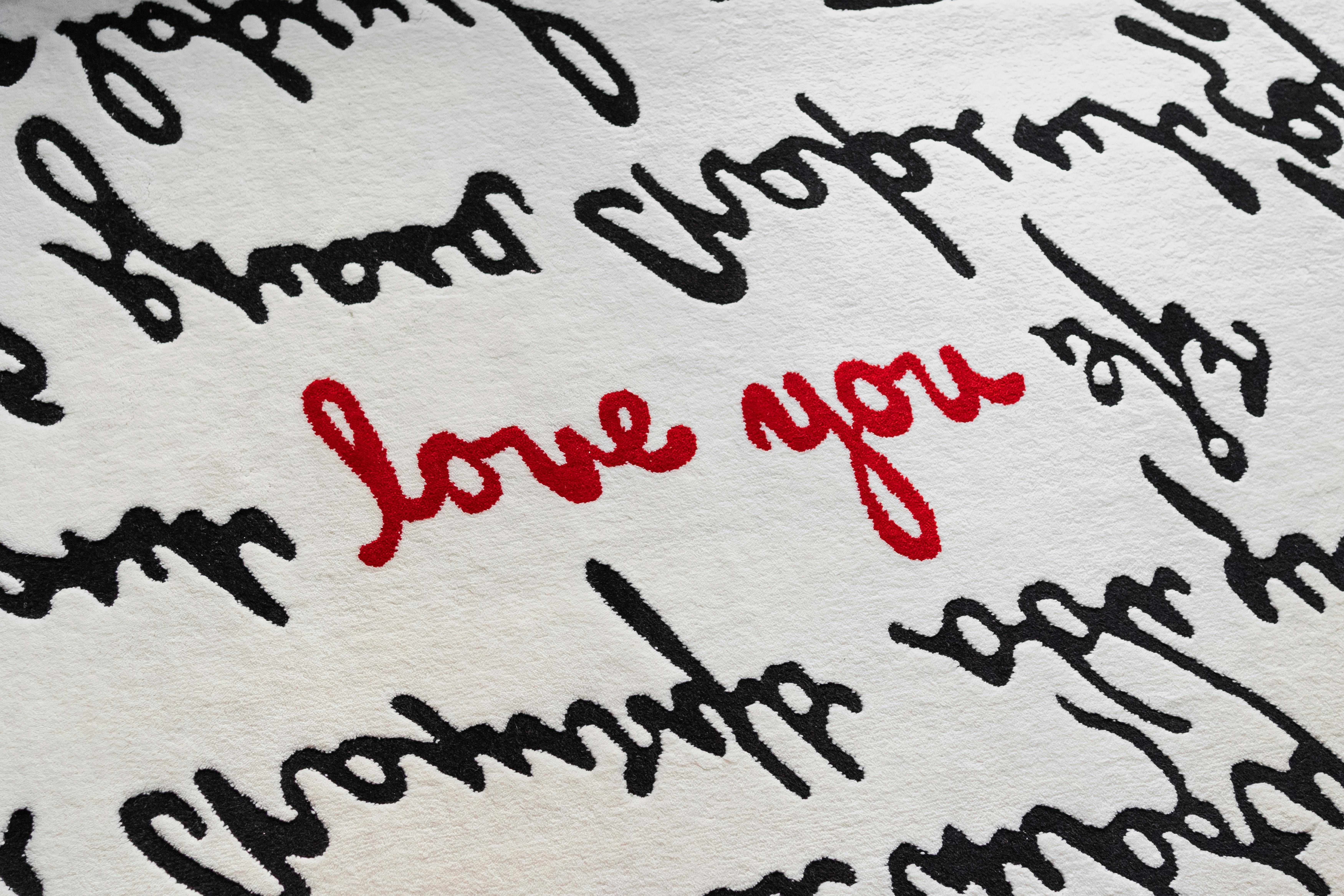 Black and Pink I Heart You Text · Free Stock Photo