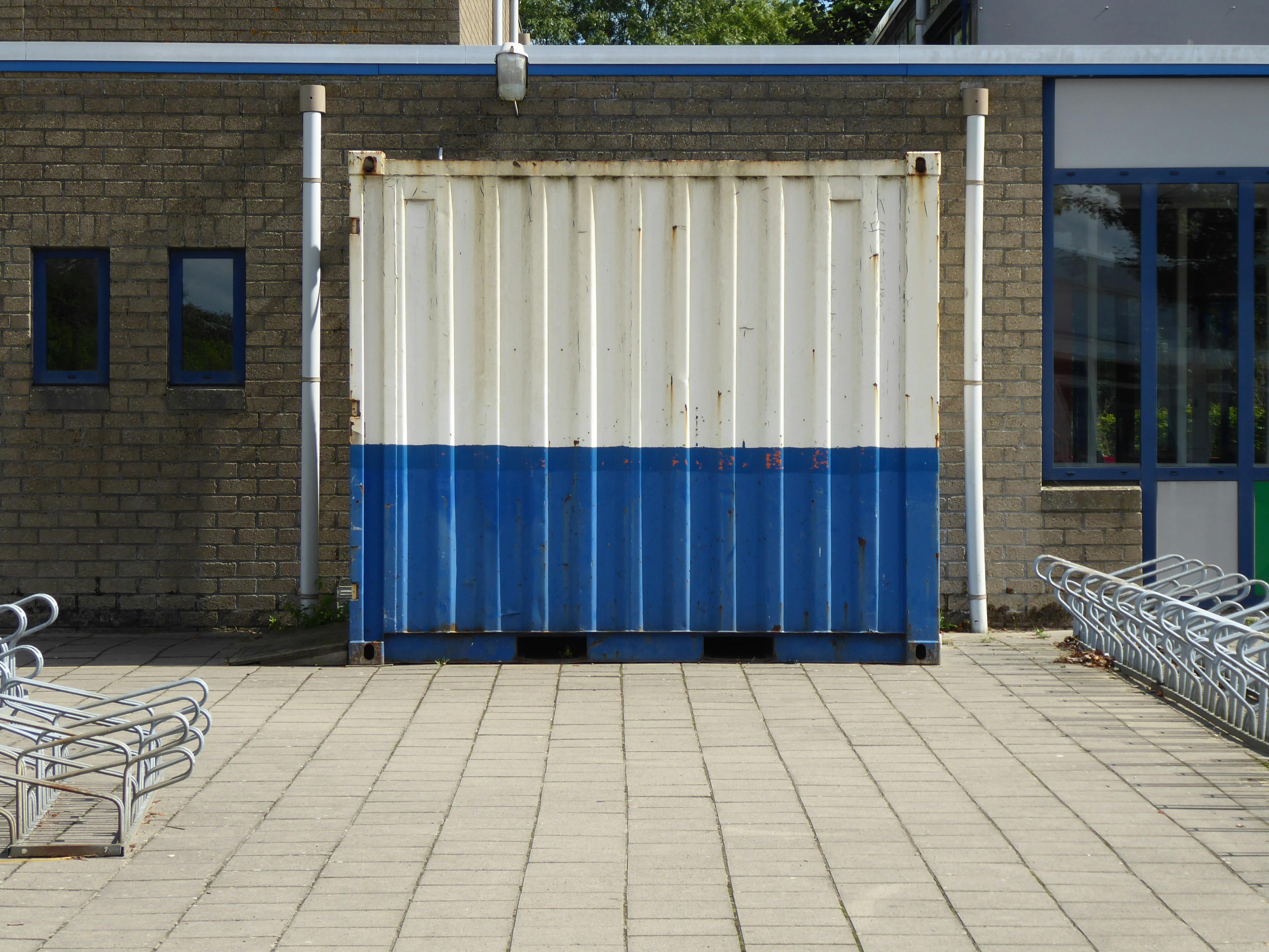 Blue Steel Container · Free Stock Photo