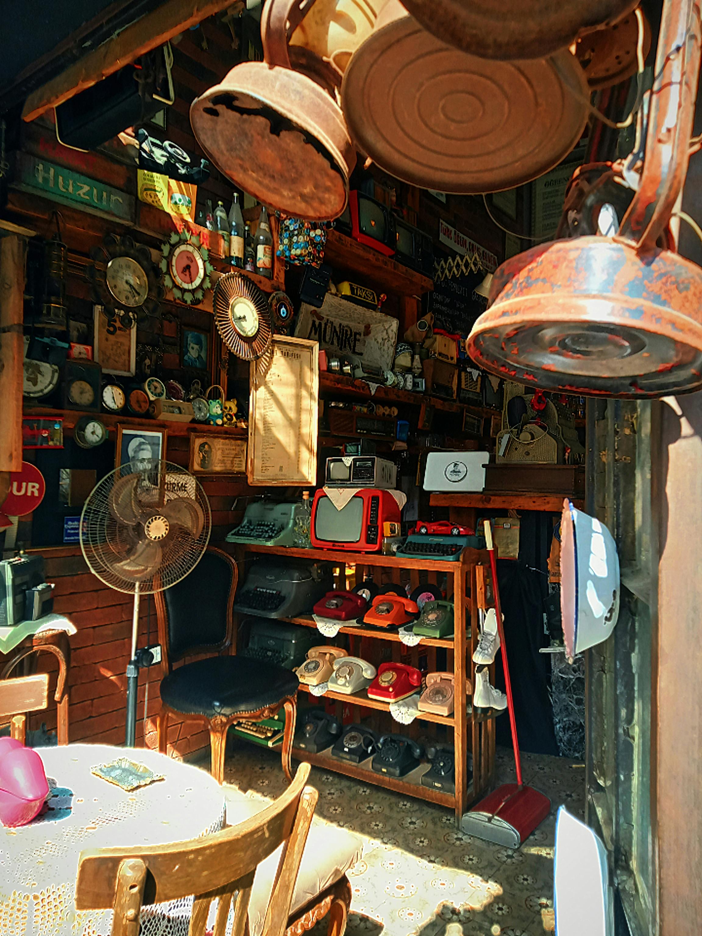 Vintage Shop Interior with Retro Electronics · Free Stock Photo