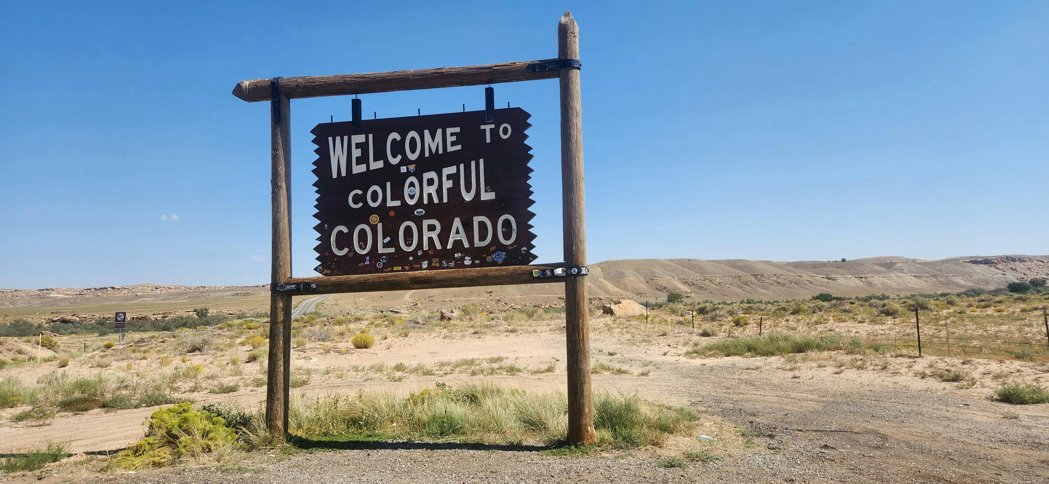 Welcome to Colorful Colorado Sign in Desert · Free Stock Photo