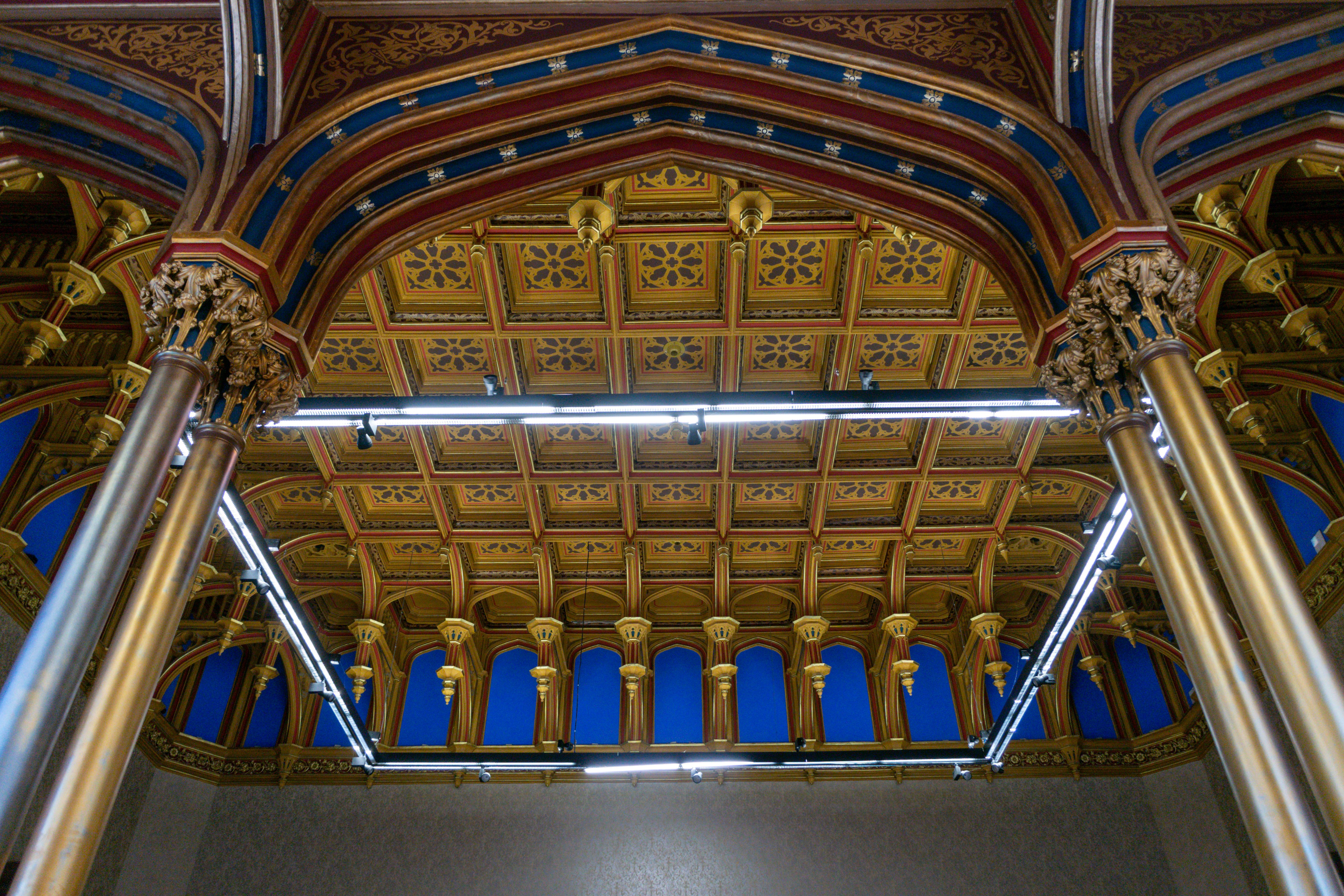 Ornate Ceiling of Wrocław Railway Station · Free Stock Photo