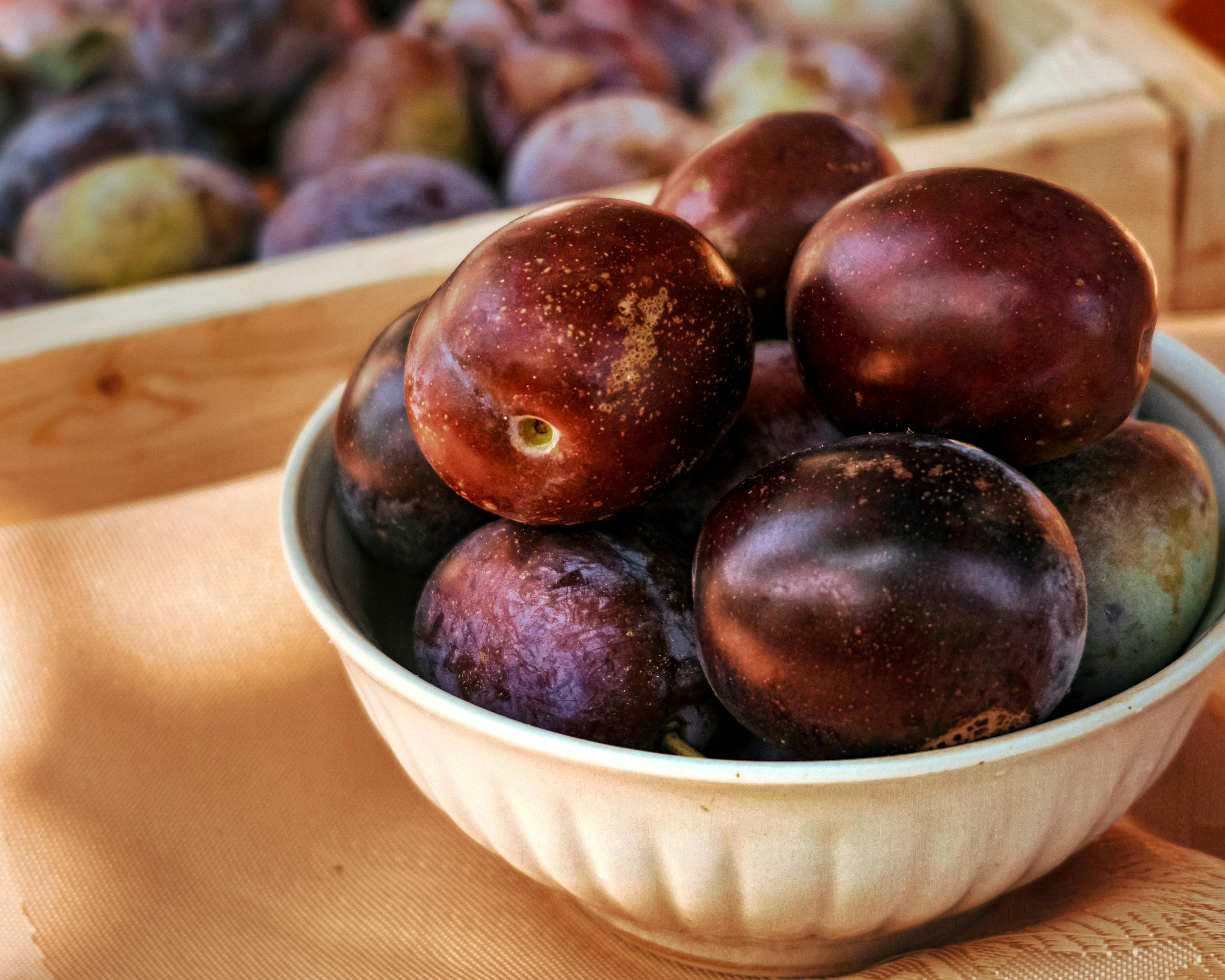 Ripe Plums in Close-Up Photography · Free Stock Photo