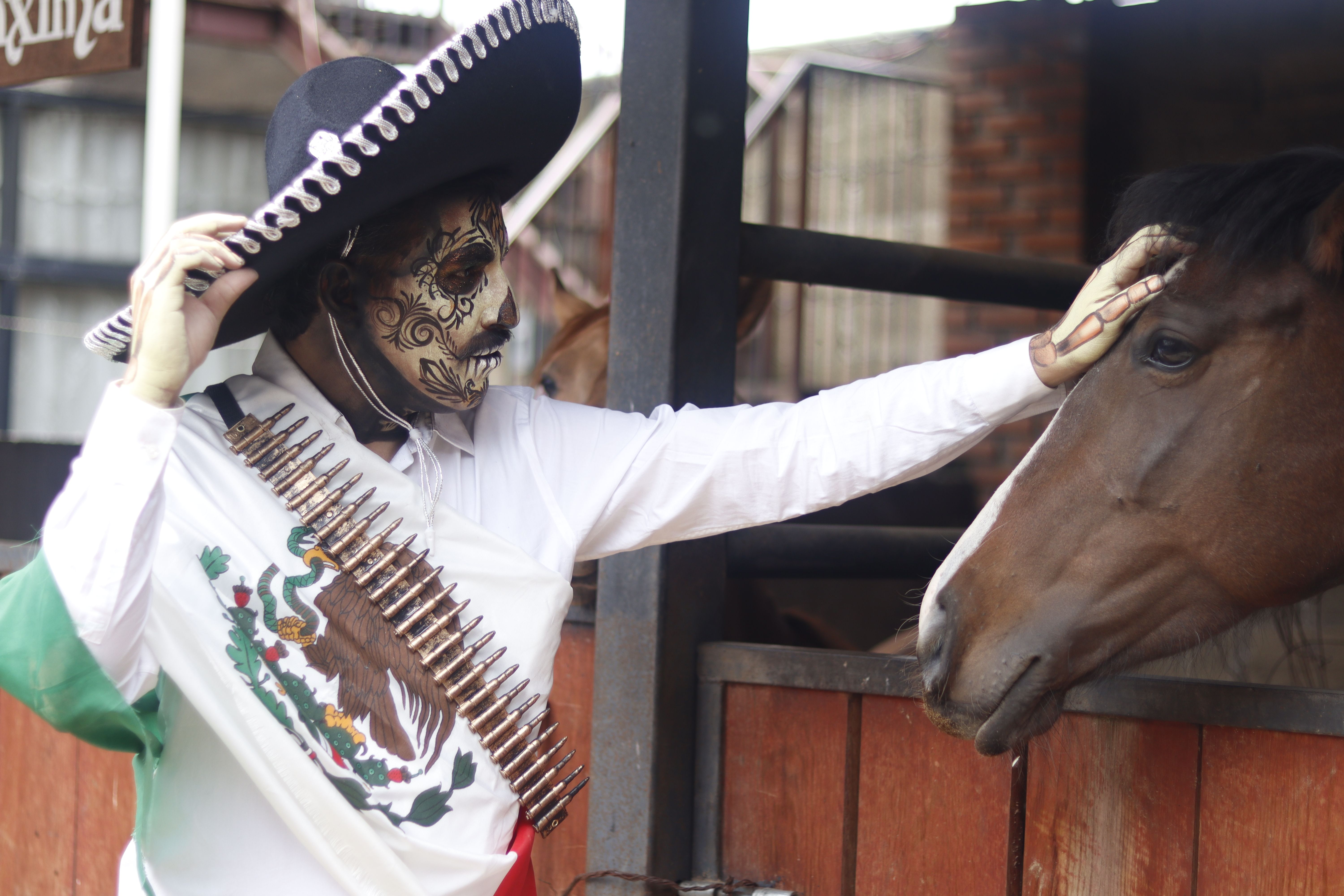 Mexican Cowboy in Traditional Costume with Horse · Free Stock Photo