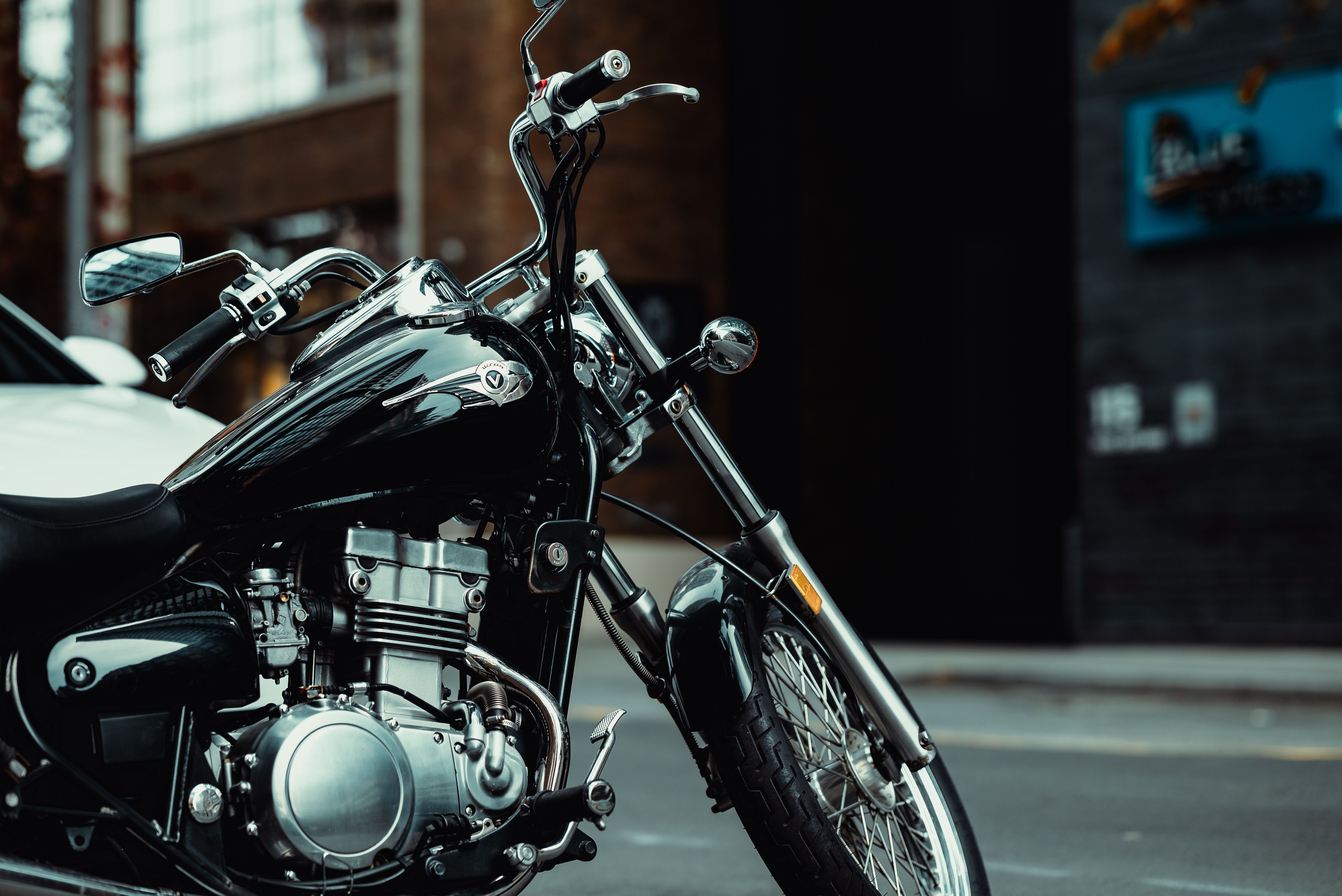 Motorcycle on the street · Free Stock Photo