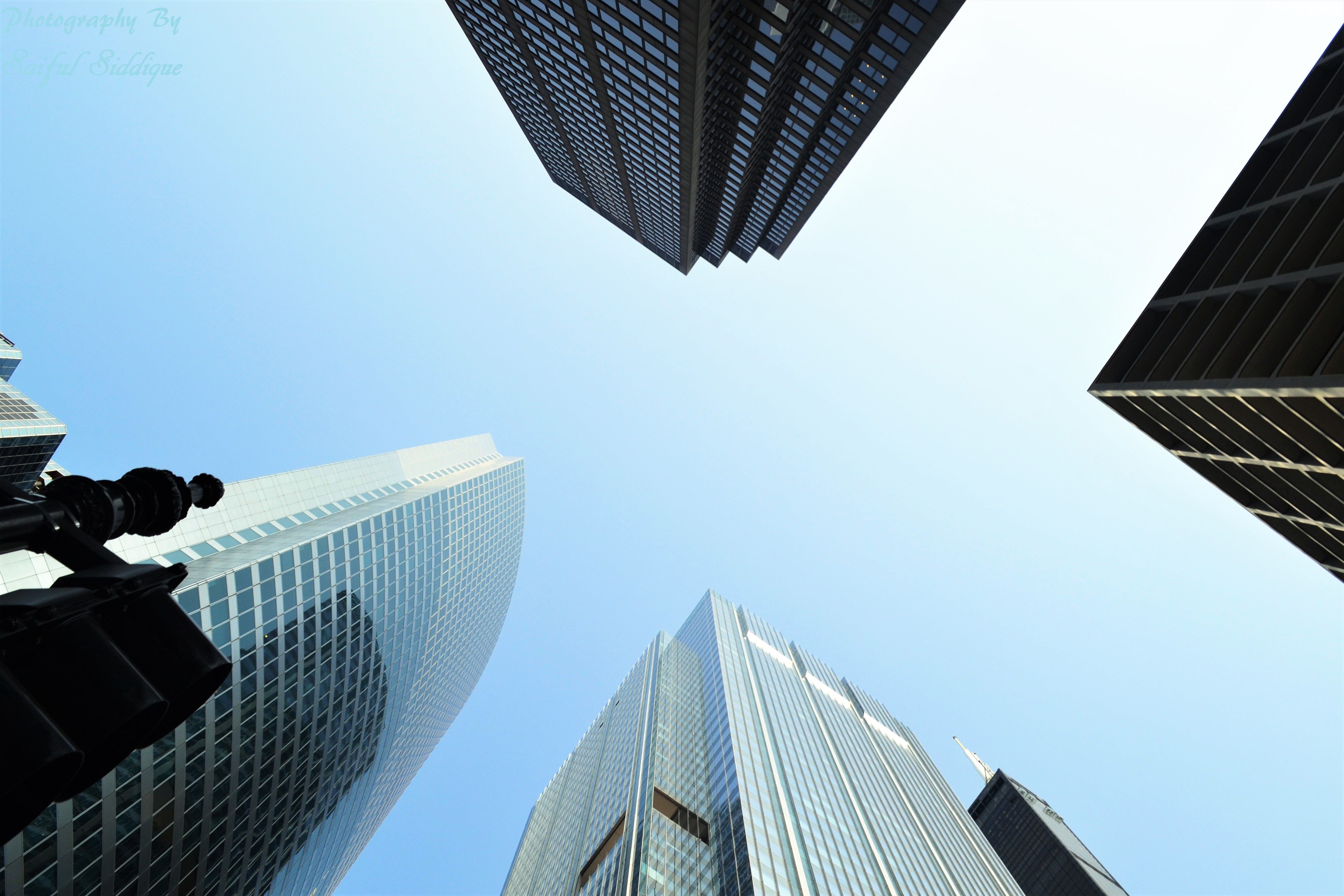 Dramatic Upward View of Skyscrapers in Cityscape · Free Stock Photo