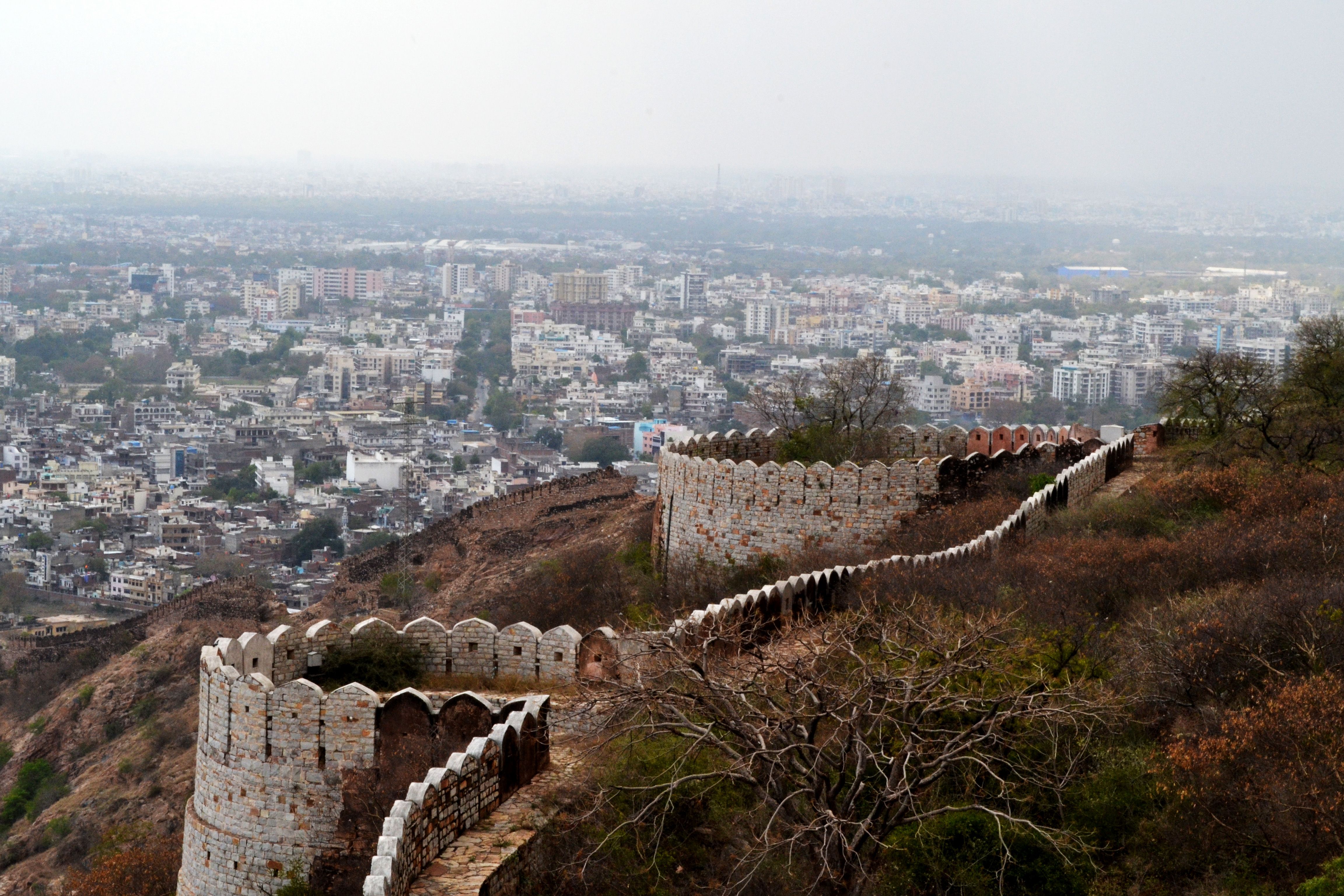 Scenic View of Jaipur City from Hilltop Fort · Free Stock Photo